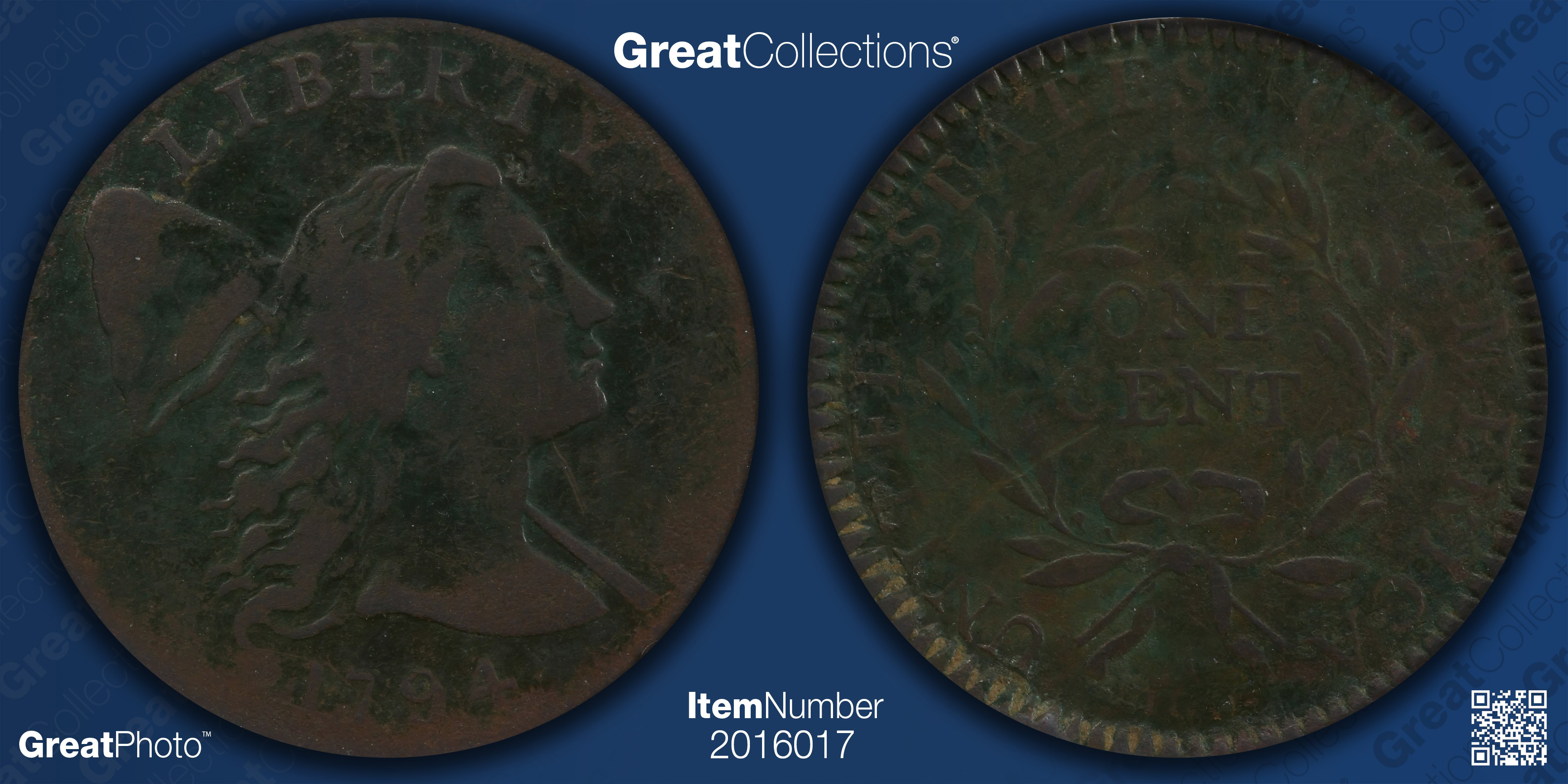 1794 Liberty Cap Cent Head of 1794 Sheldon 21 ICG VG-10 BN (Item ...