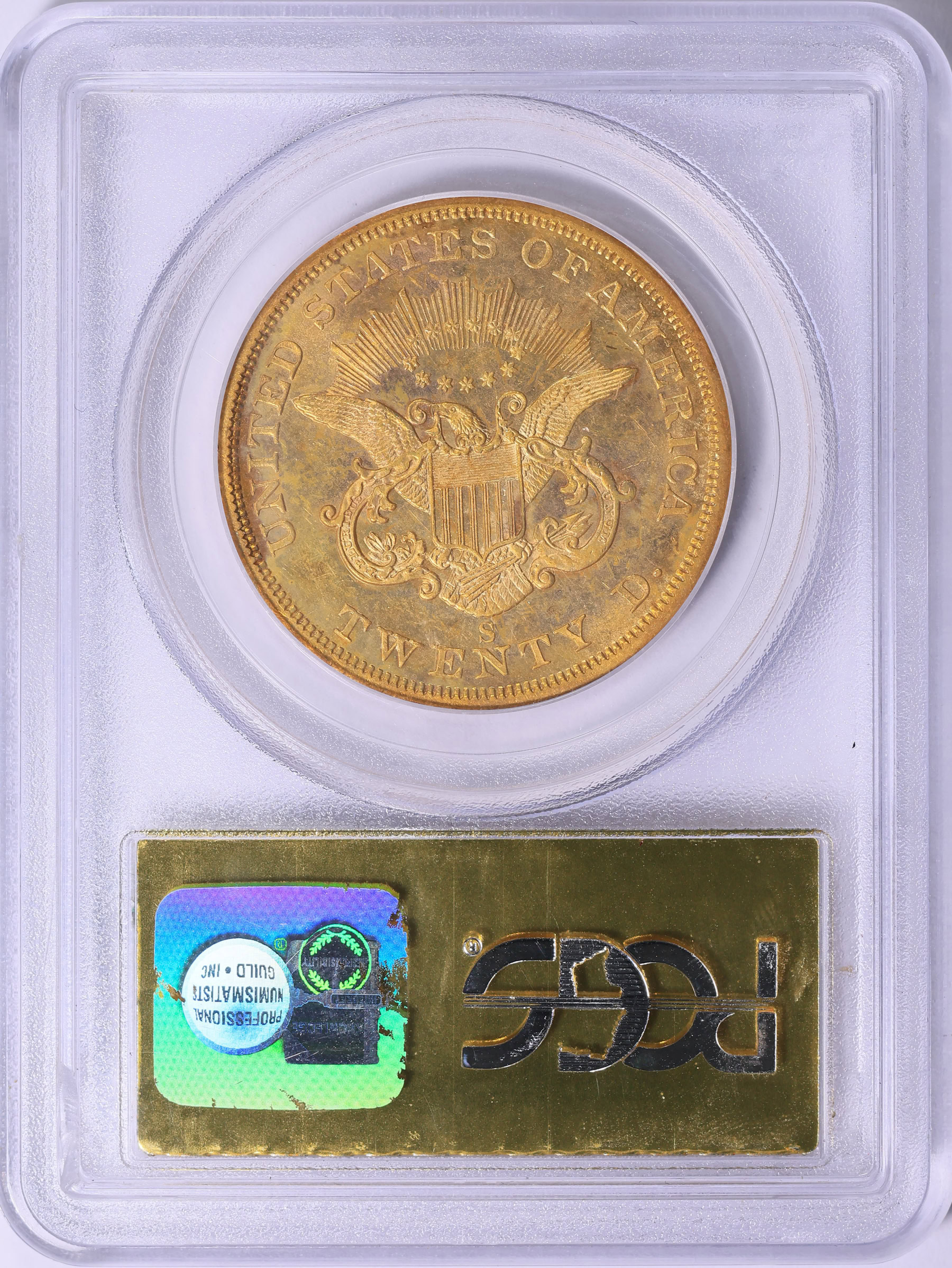 1857-S Liberty Gold Double Eagle 20E Broken A Shipwreck S.S. Central ...