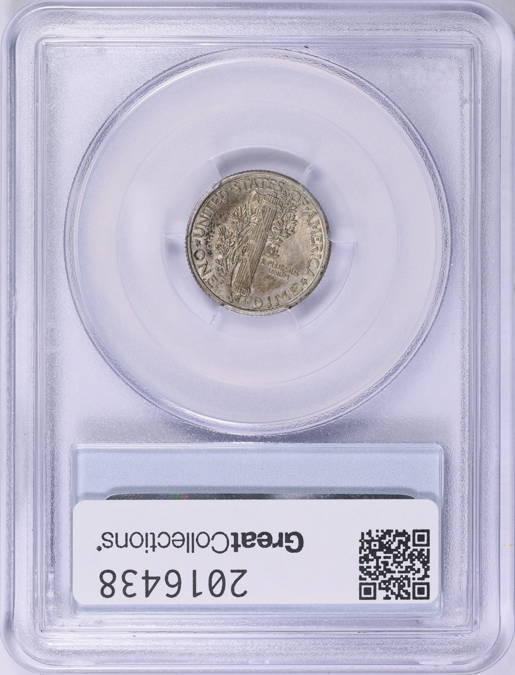 1916 Mercury Dime PCGS AU-58 (Item 2016438) | GreatCollections Coin ...