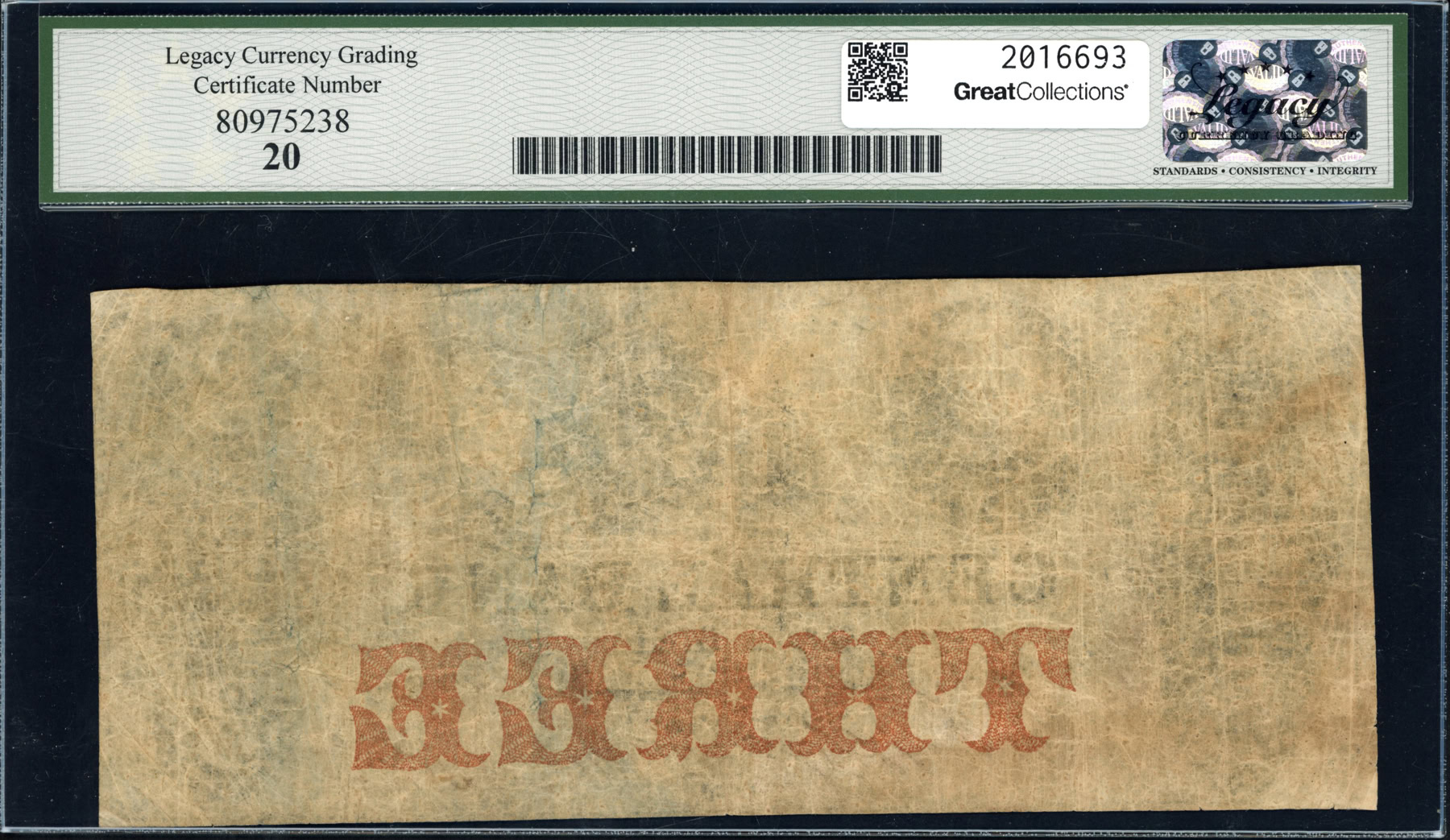 Nov. 1, 1856 Montgomery, Alabama Central Bank Of Alabama $3 Note Legacy ...
