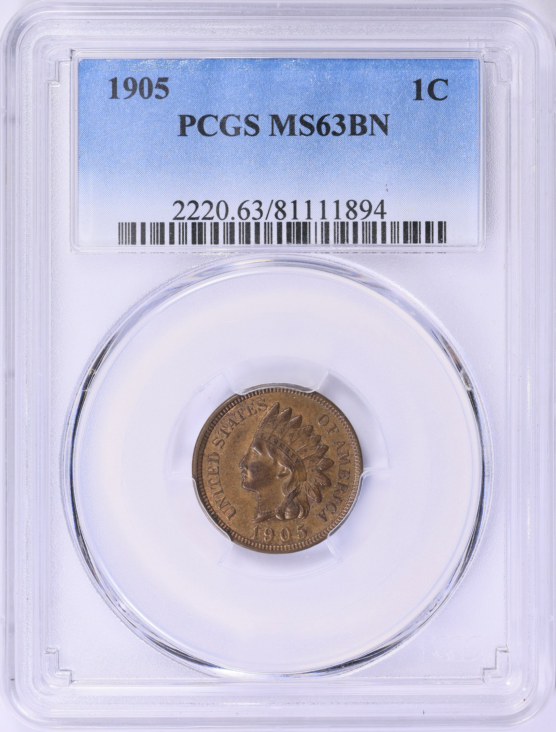 1905 Indian Cent PCGS MS-63 BN (Item 2016849) | GreatCollections Coin ...