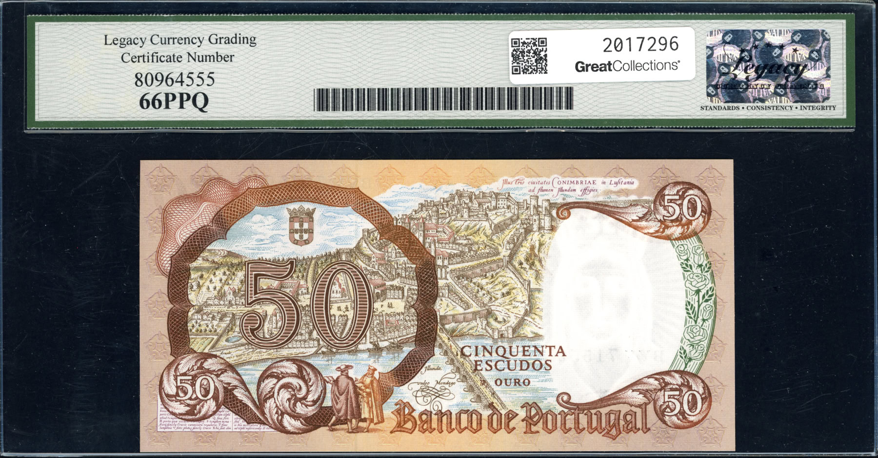 Portugal 1964 50 Escudos Banco de Portugal Note SCWPM-168 Legacy Gem ...
