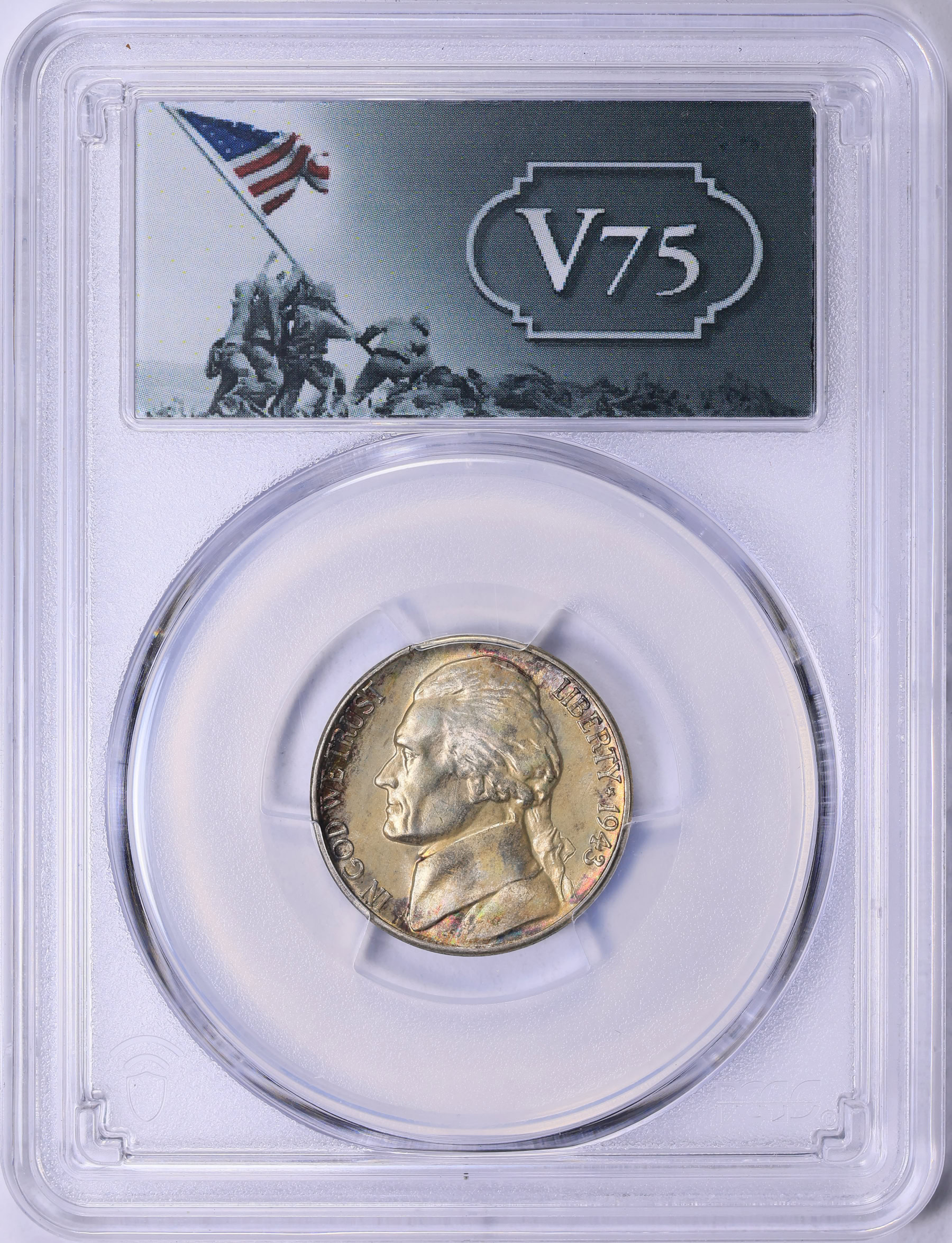 1943-D Jefferson Nickel PCGS MS-67 FS (V75 Label) (Toned) (Item 2017842 ...