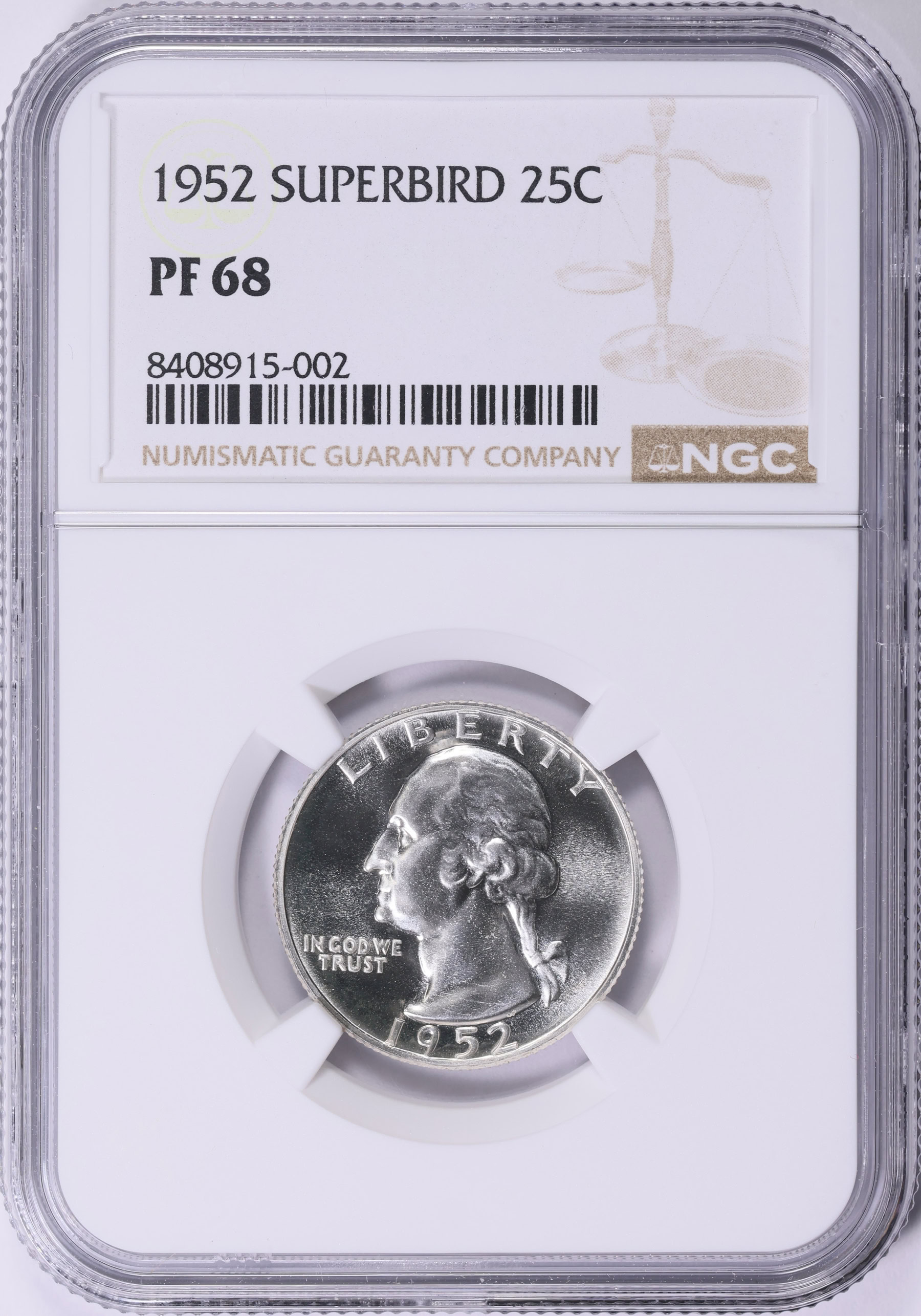 1952 Washington Quarter Superbird NGC Proof-68 (Item 2018637 ...