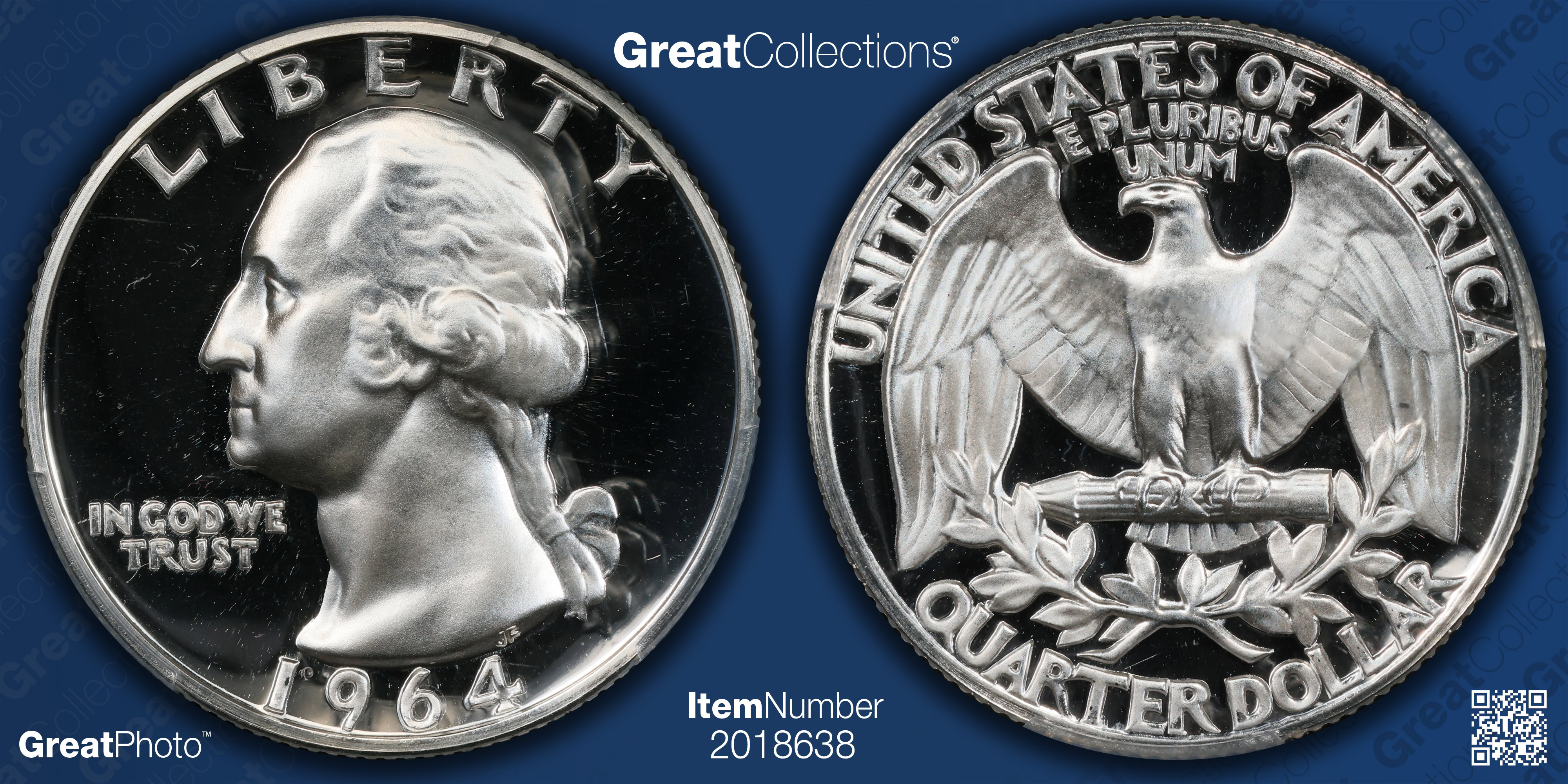 1964 Washington Quarter PCGS Proof-68+ DCAM (Item 2018638 ...