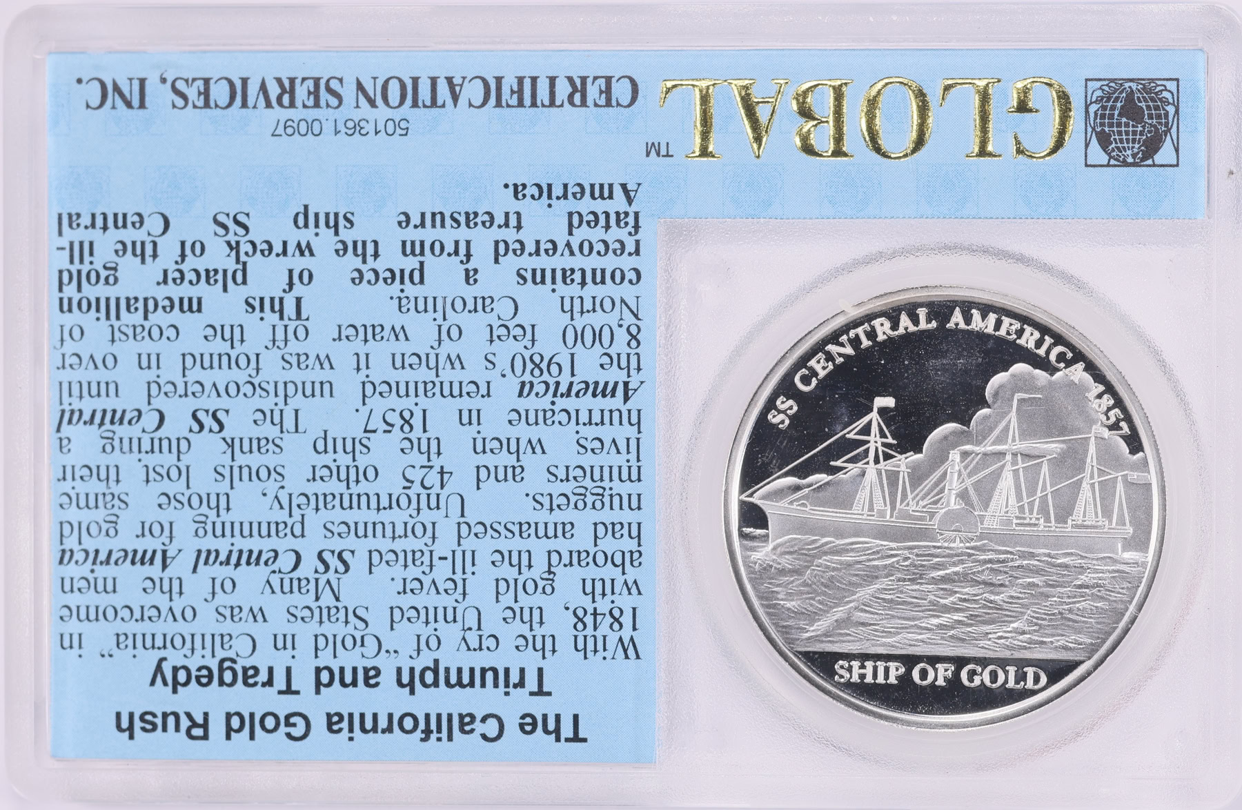 ND Silver 1oz SS Central America Private Mint Medal With Fleck of ...