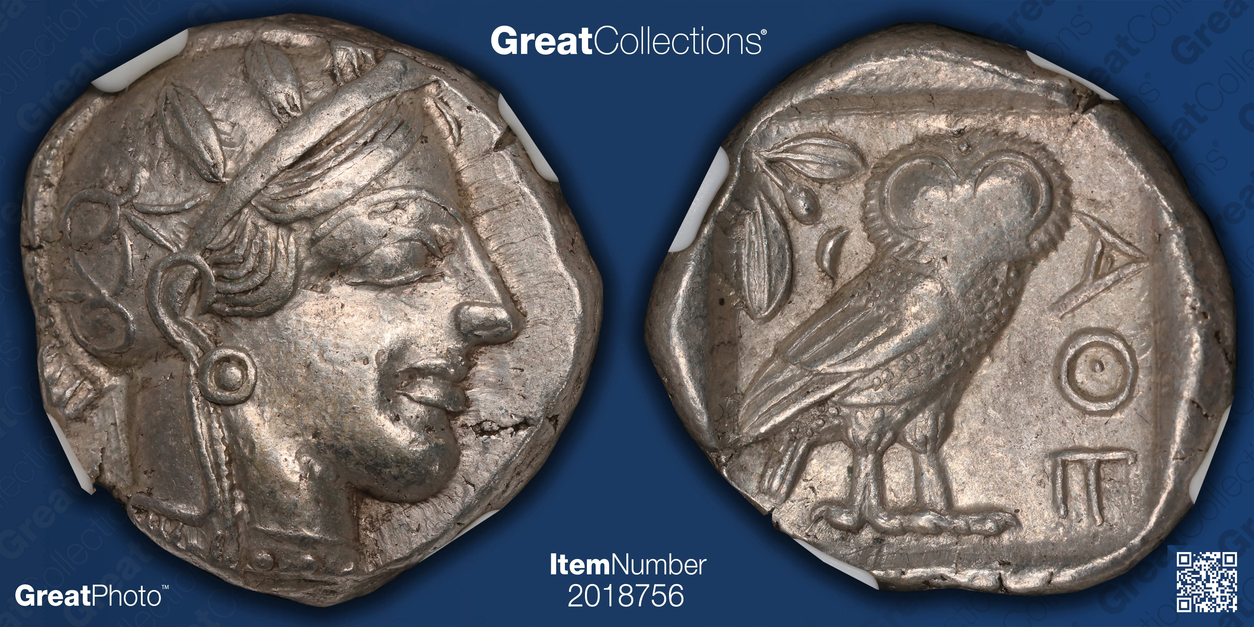 Ancient Attica, Athens c.440-404 B.C. AR Tetradrachm (17.14gms) NGC XF ...