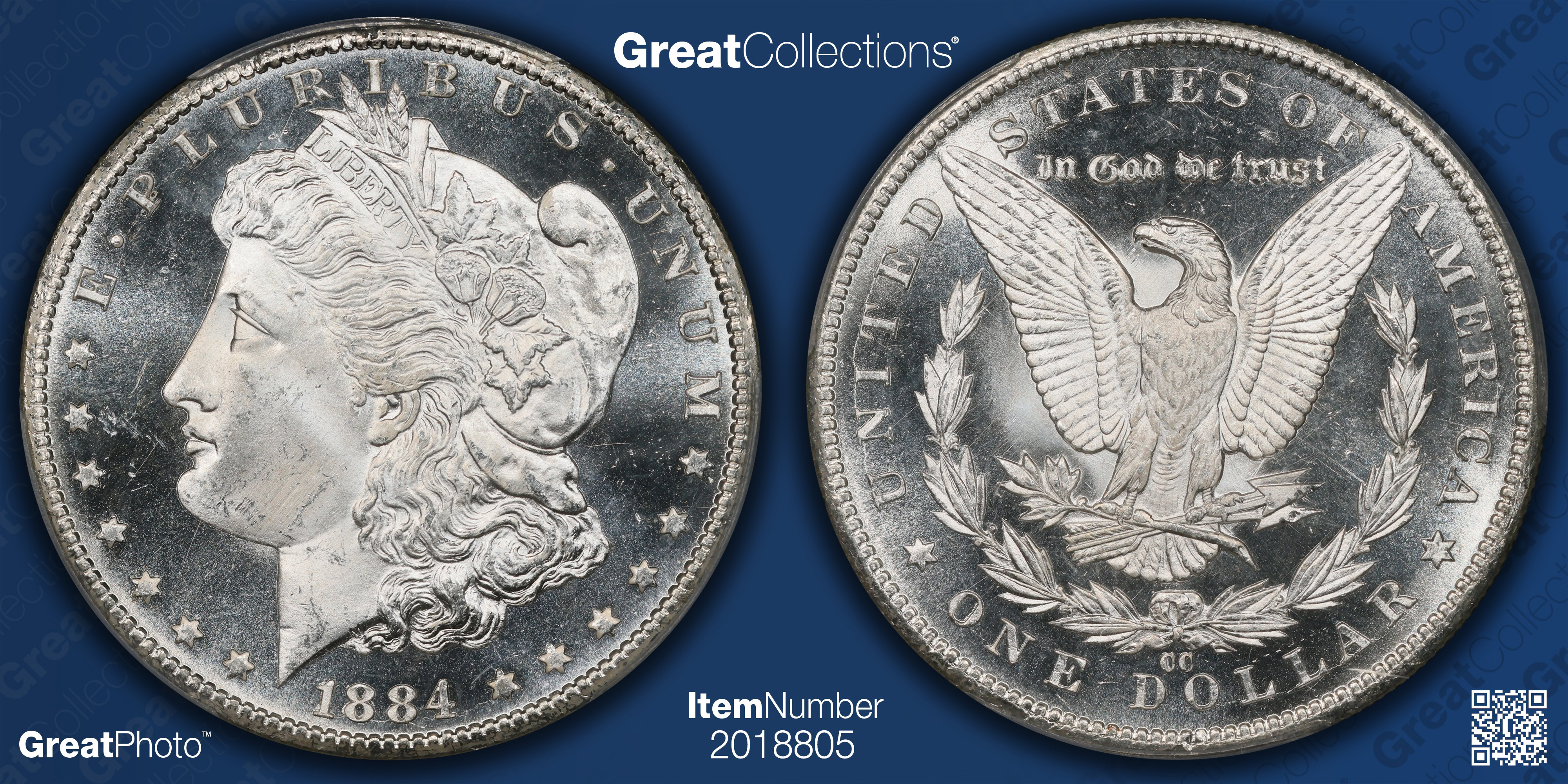 1884-CC Morgan Silver Dollar PCGS MS-66 DMPL (Item 2018805 ...