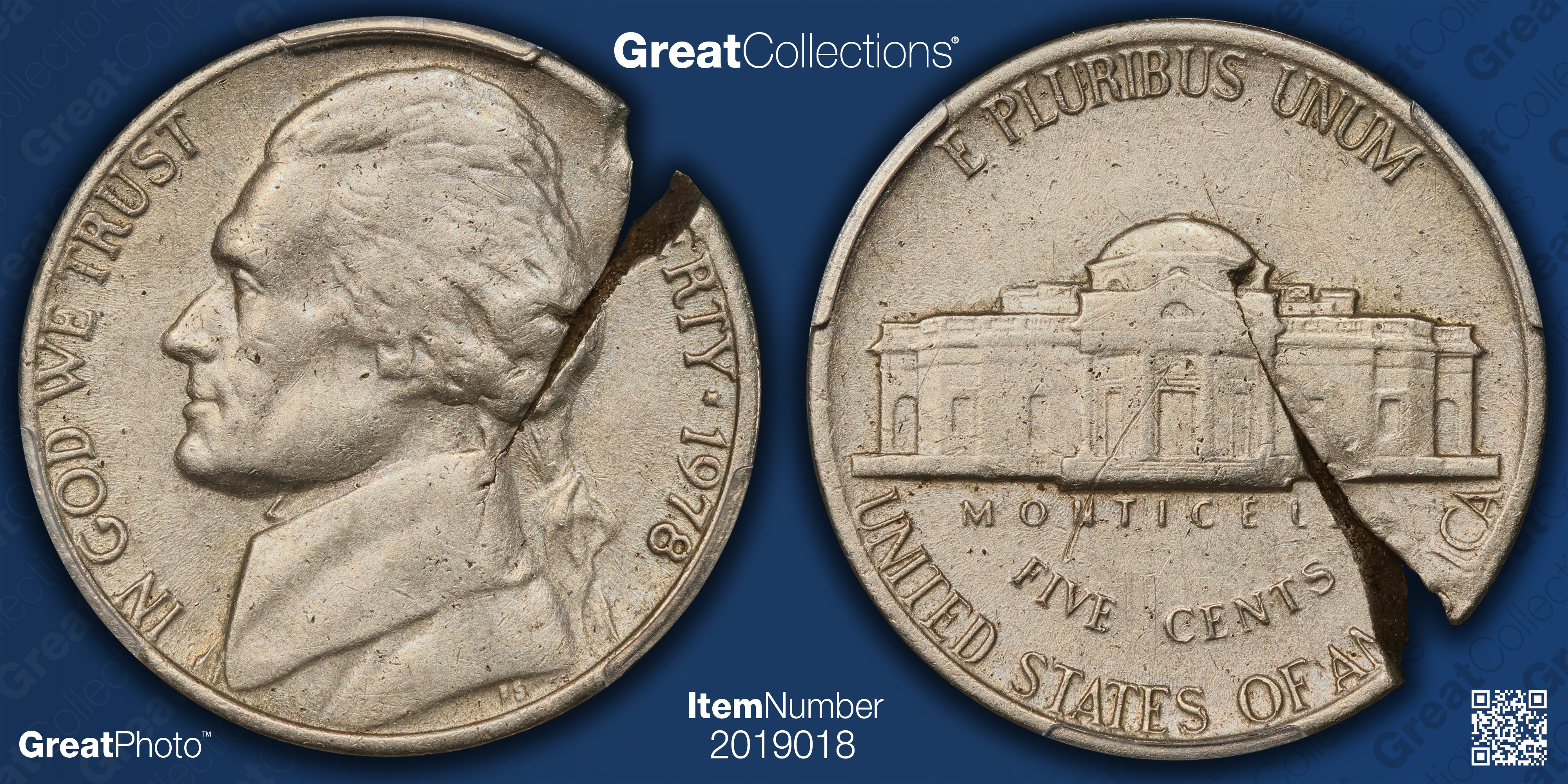 Mint Error 1978 Jefferson Nickel Defective Planchet PCGS AU-50 | PCGS ...