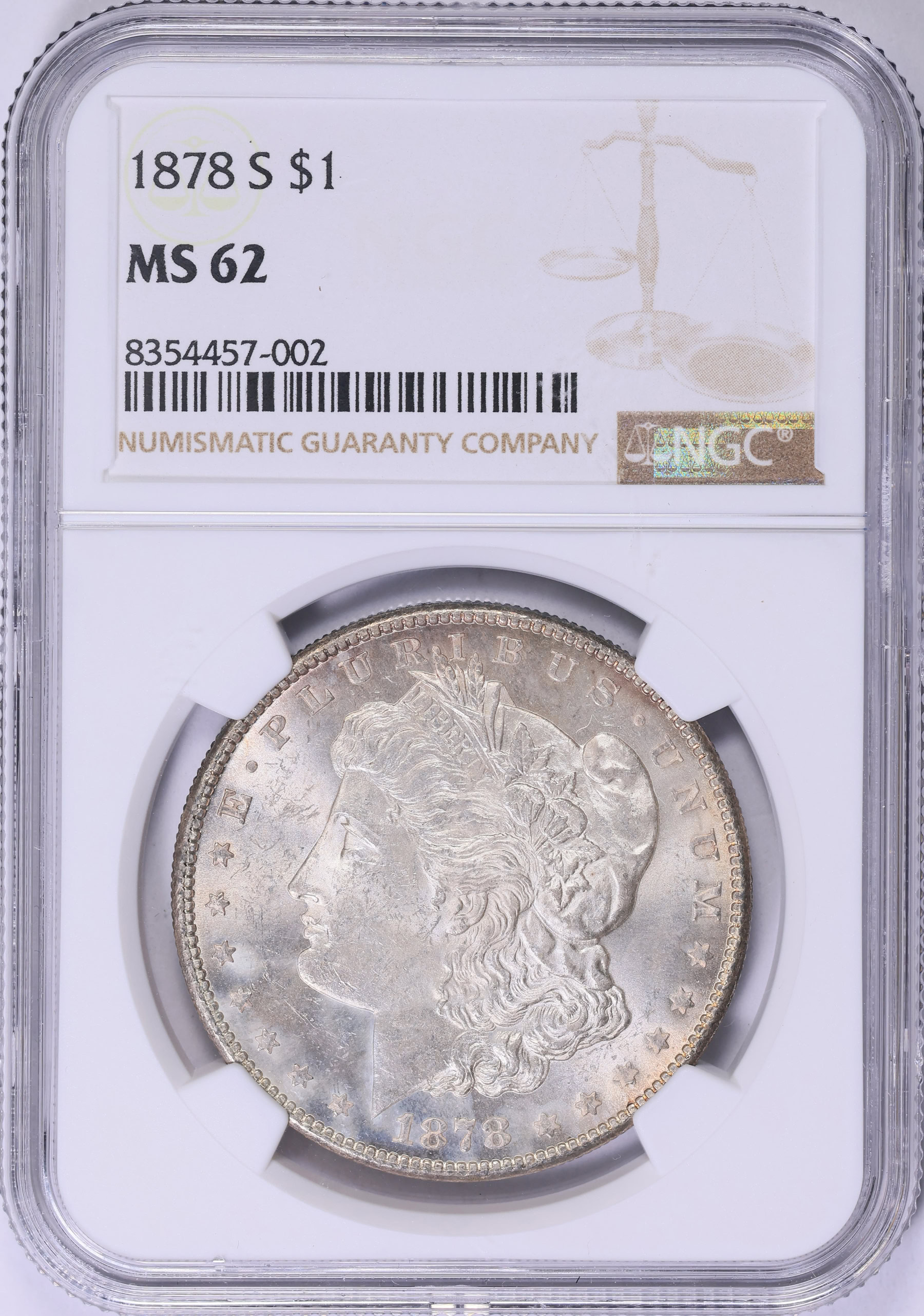 1878-S Morgan Silver Dollar NGC MS-62 (Item 2019023) | GreatCollections ...