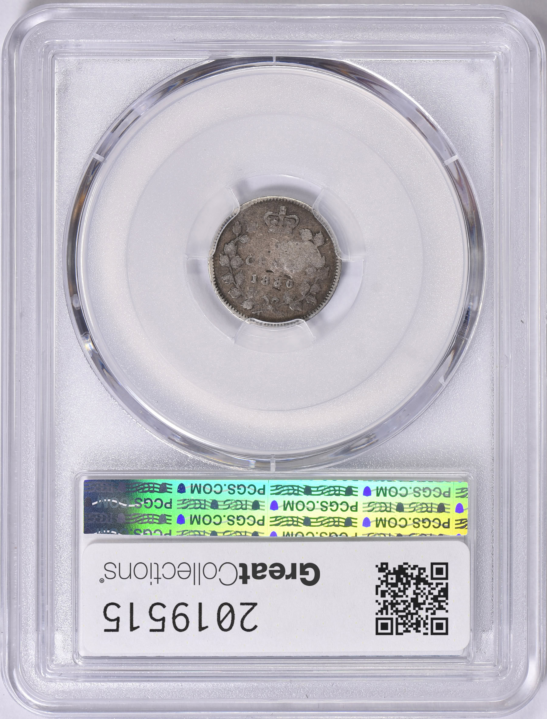 Canada 1886 Silver 5 Cents Small 6 KM-2 PCGS Genuine VF Details (Item ...