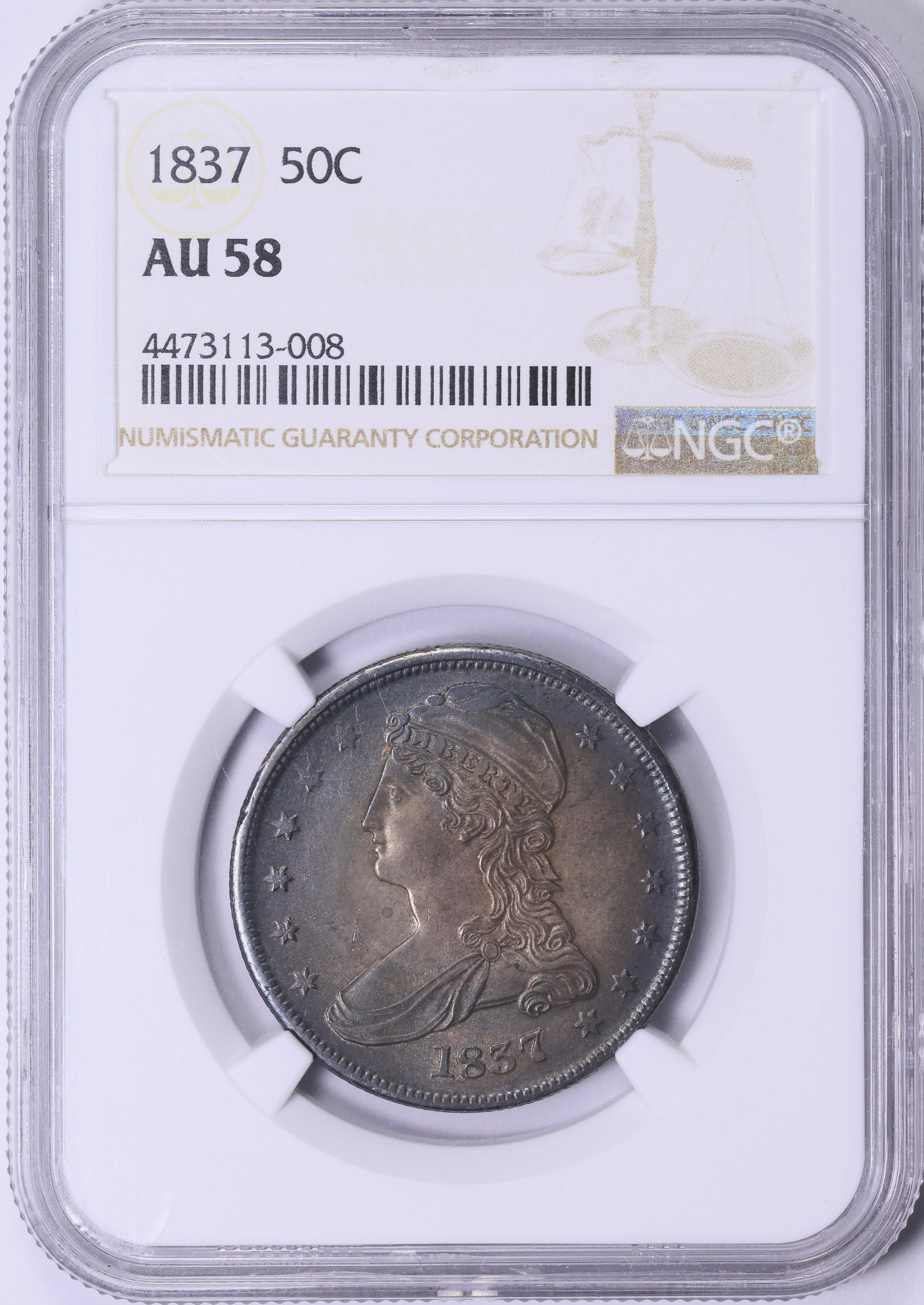 1837 Capped Bust Half Dollar NGC AU-58 (Toned) (Item 2019789 ...