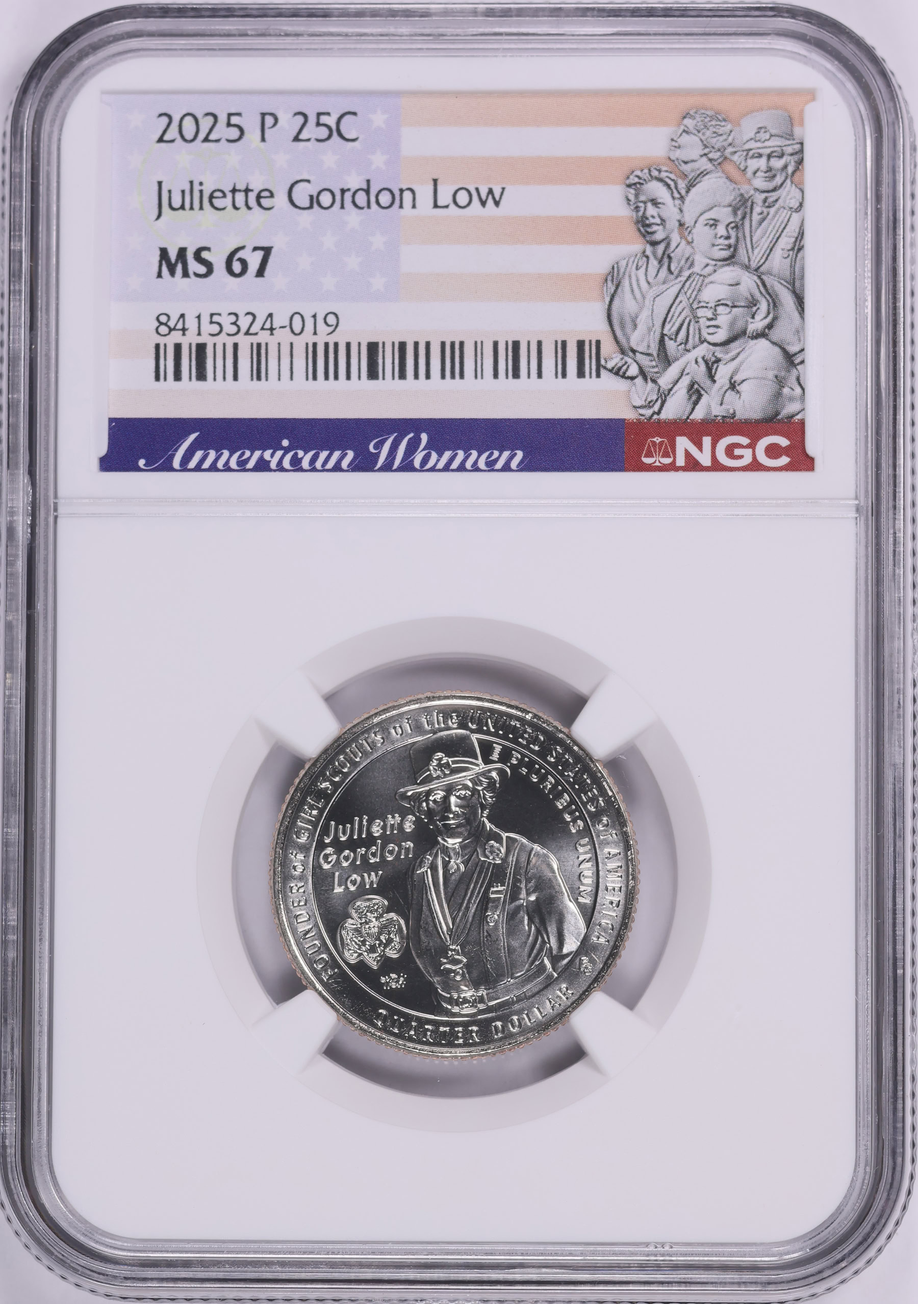 2025-P American Women Quarter Juliette Gordon Low NGC MS-67 | NGC Cert ...