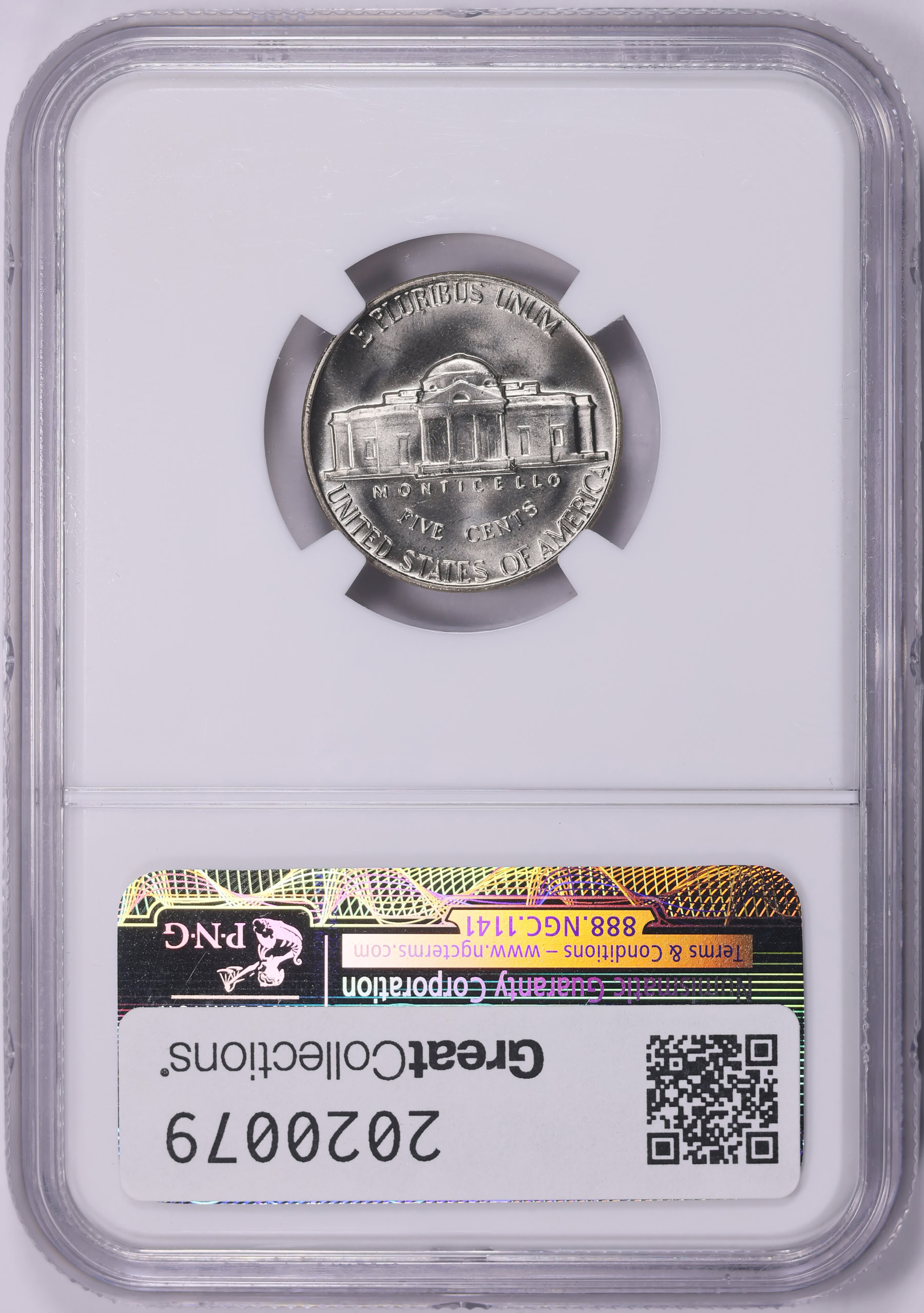 1966 Jefferson Nickel SMS NGC MS-68 (Item 2020079) | GreatCollections ...
