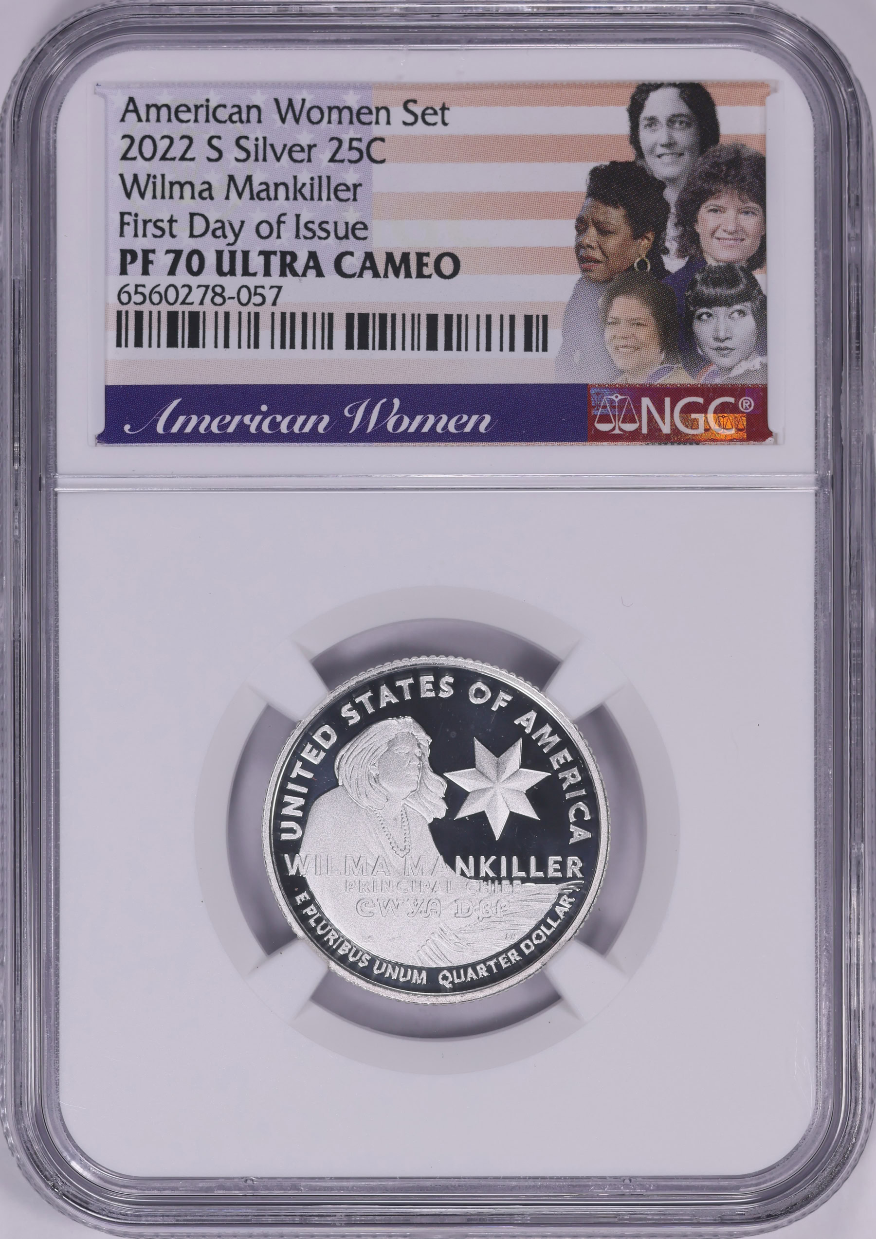 2022-S American Women Quarter Wilma Mankiller Silver First Day of Issue ...