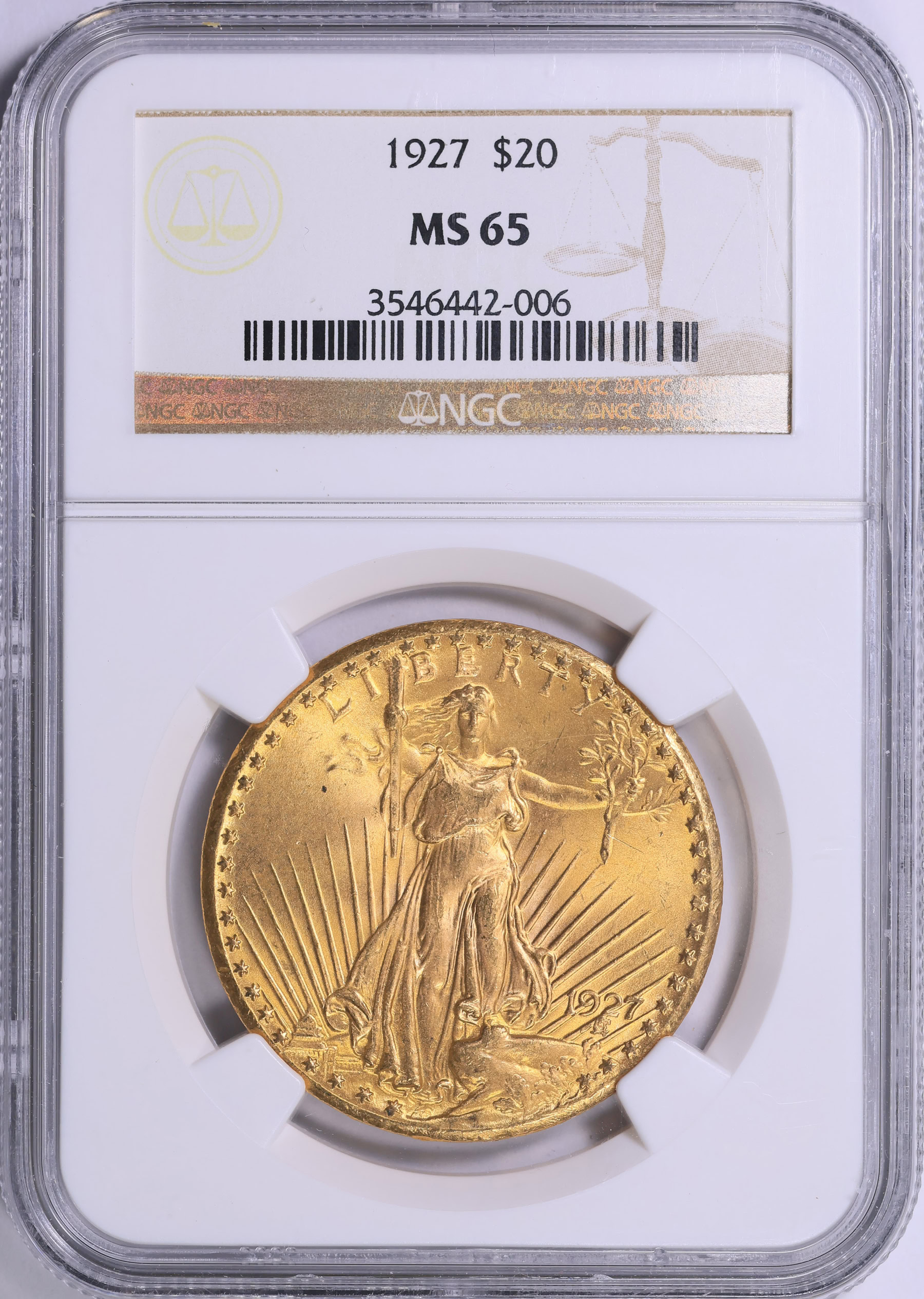 1927 Saint-Gaudens Gold Double Eagle NGC MS-65 (Item 2020268 ...