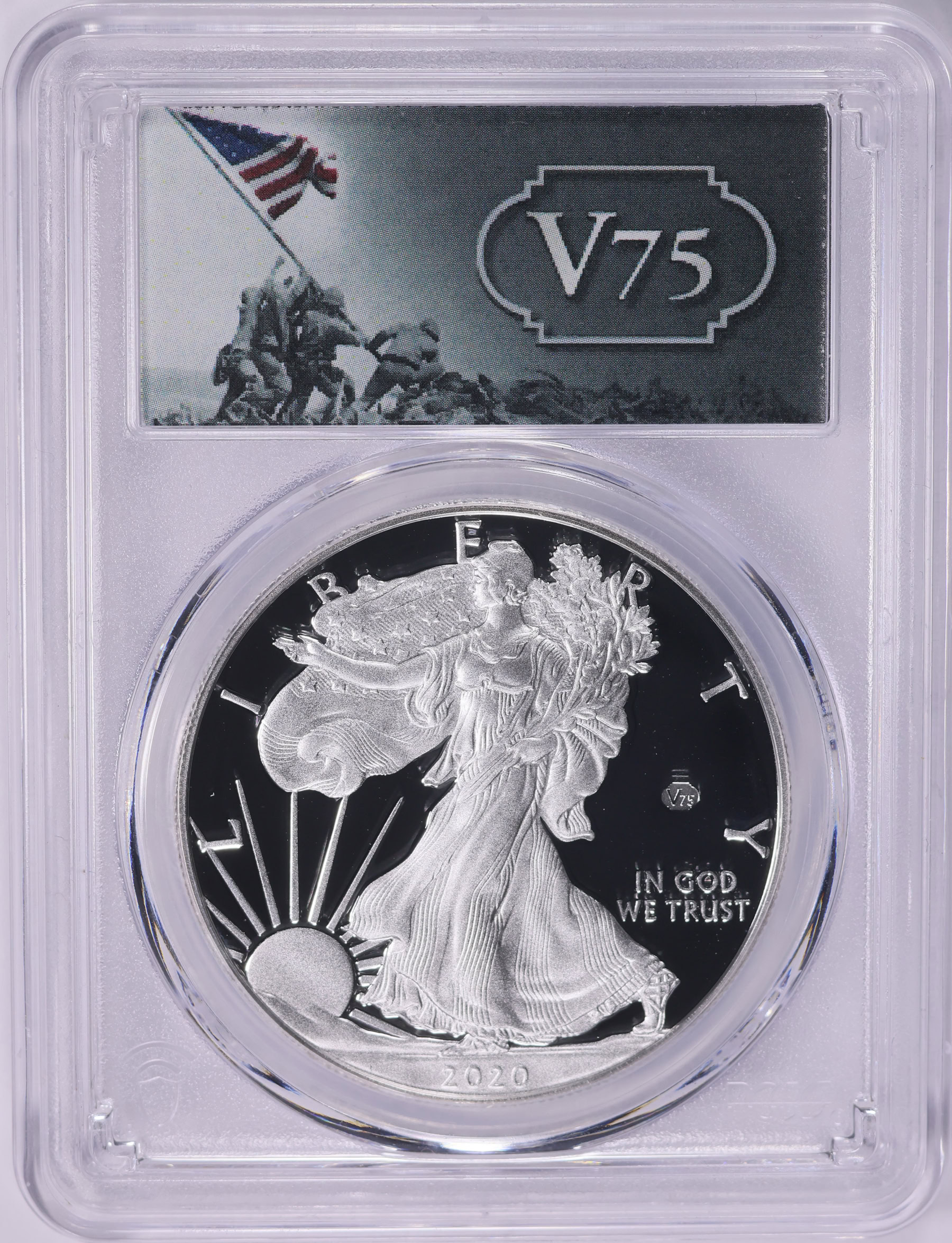 2020-W $1 Silver Eagle V75 Privy PCGS Proof-69 DCAM (V75 Label) (Item ...