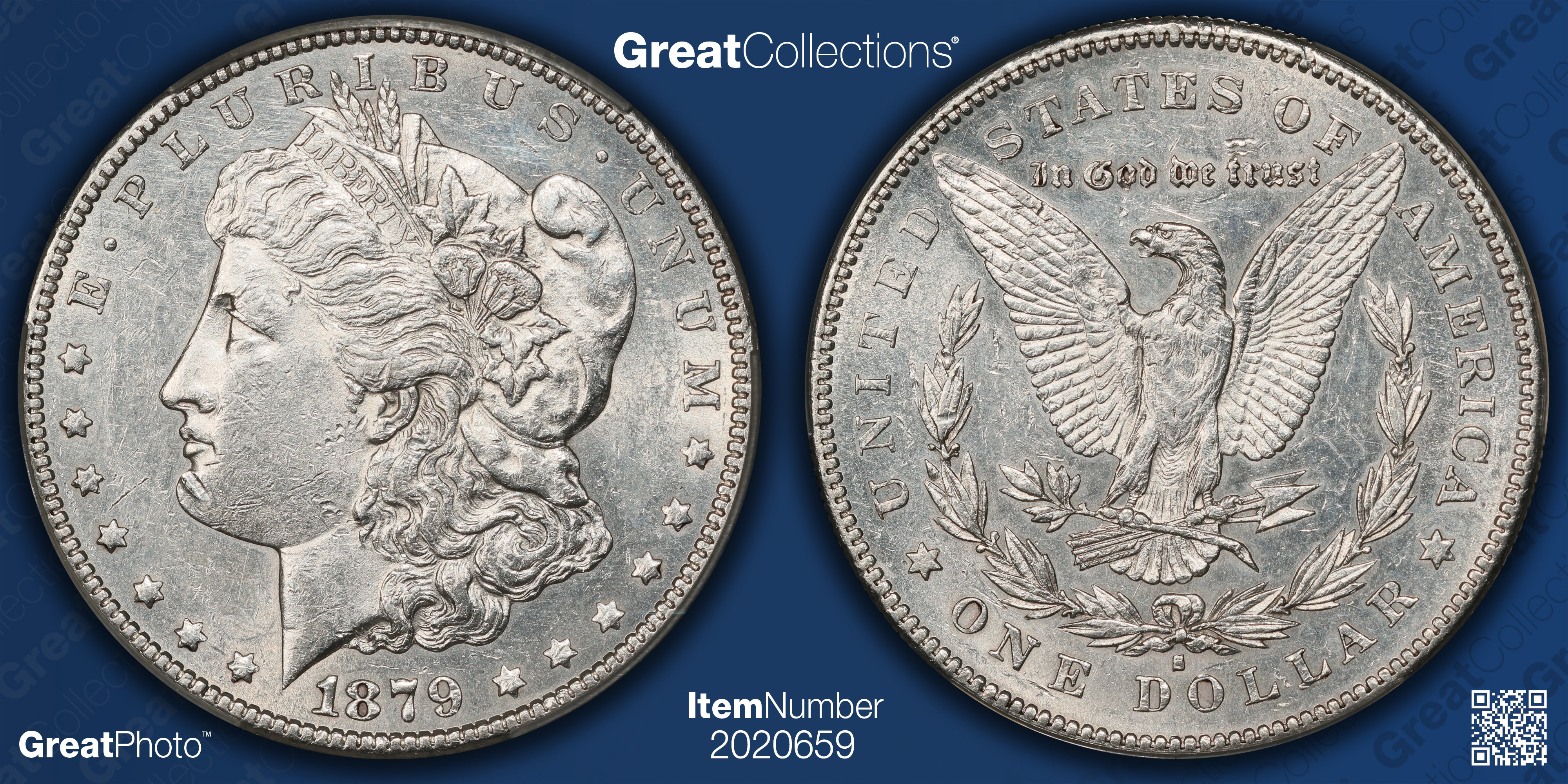 1879-S Morgan Silver Dollar Reverse of 1878 *Top 100* CACG AU Details ...