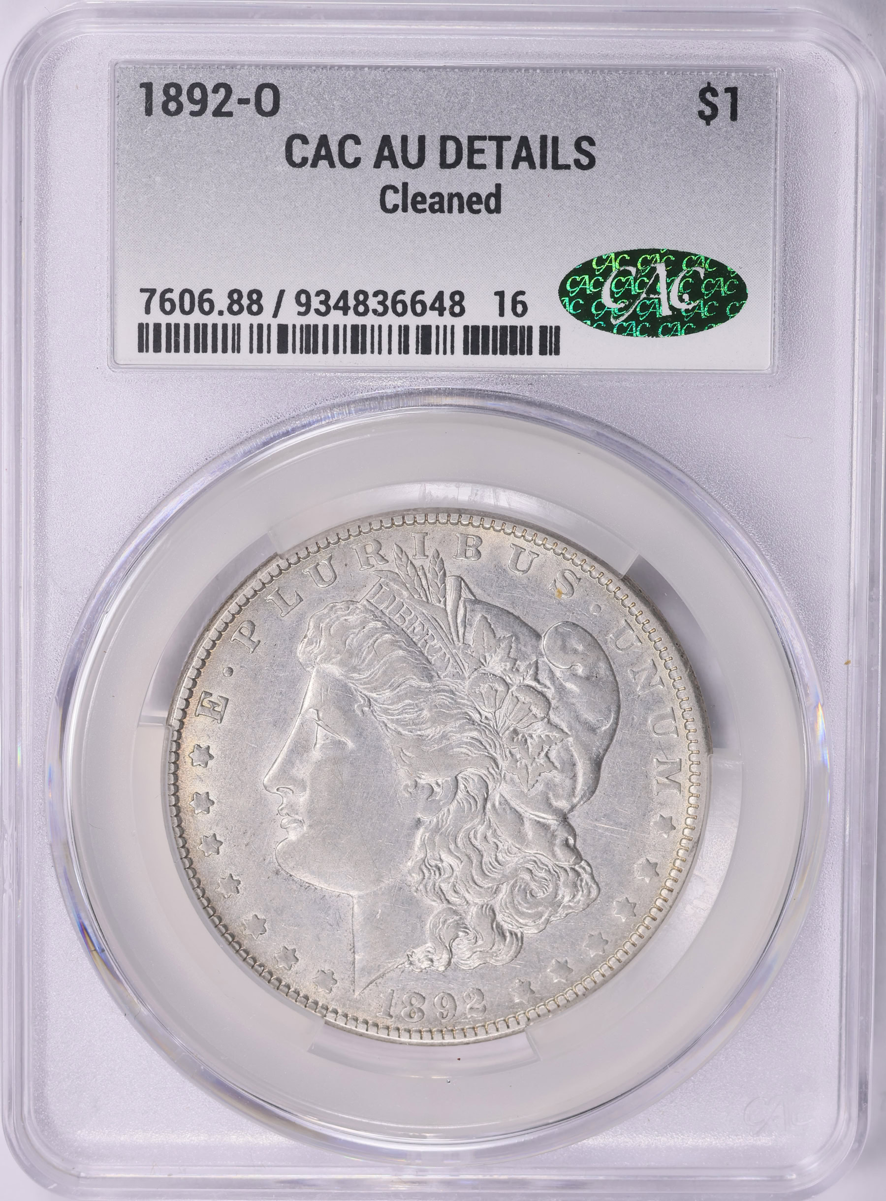 1892-O Morgan Silver Dollar CACG AU Details (Item 2020723 ...