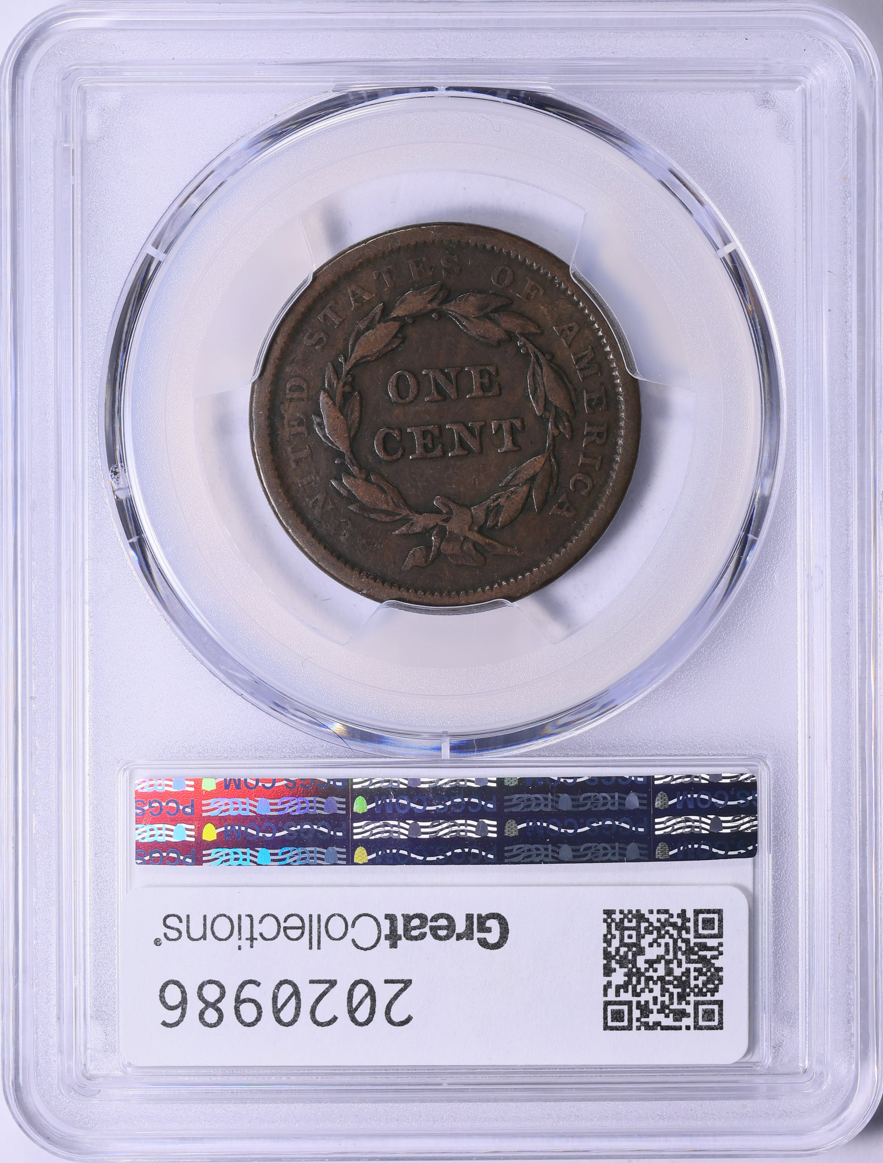 1840 Braided Hair Cent Large Date PCGS F-12 BN (Item 2020986 ...