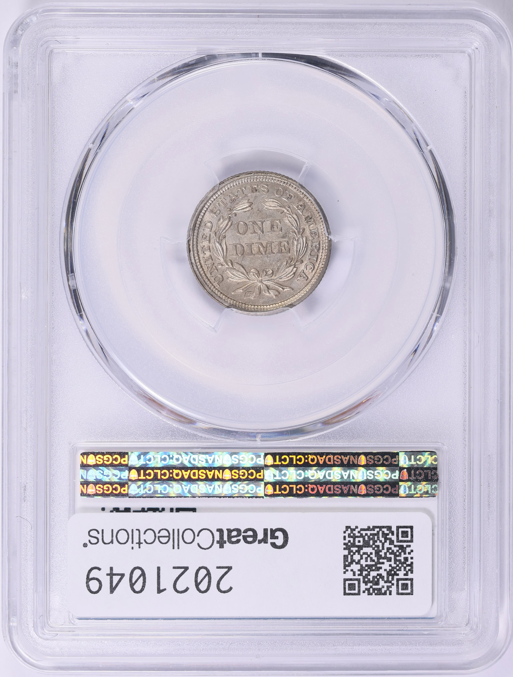 1853 Seated Liberty Dime Arrows PCGS MS-63 (CAC Green) (Item 2021049 ...