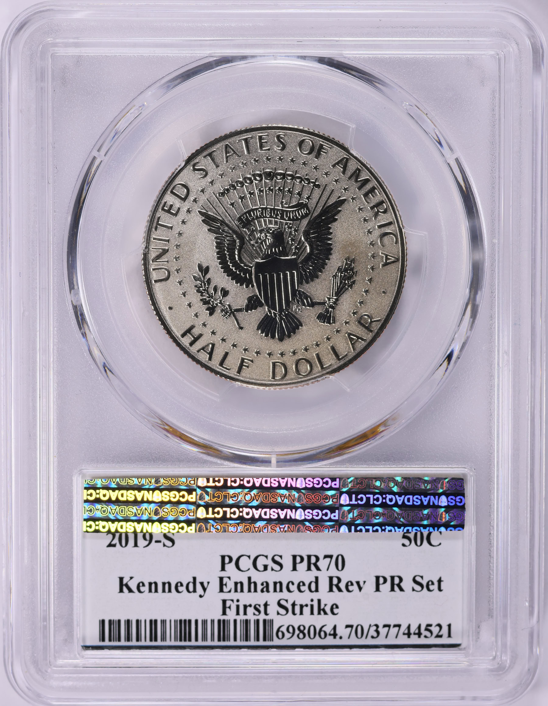 2019-S Kennedy Half Dollar Enhanced Reverse Proof First Strike PCGS ...