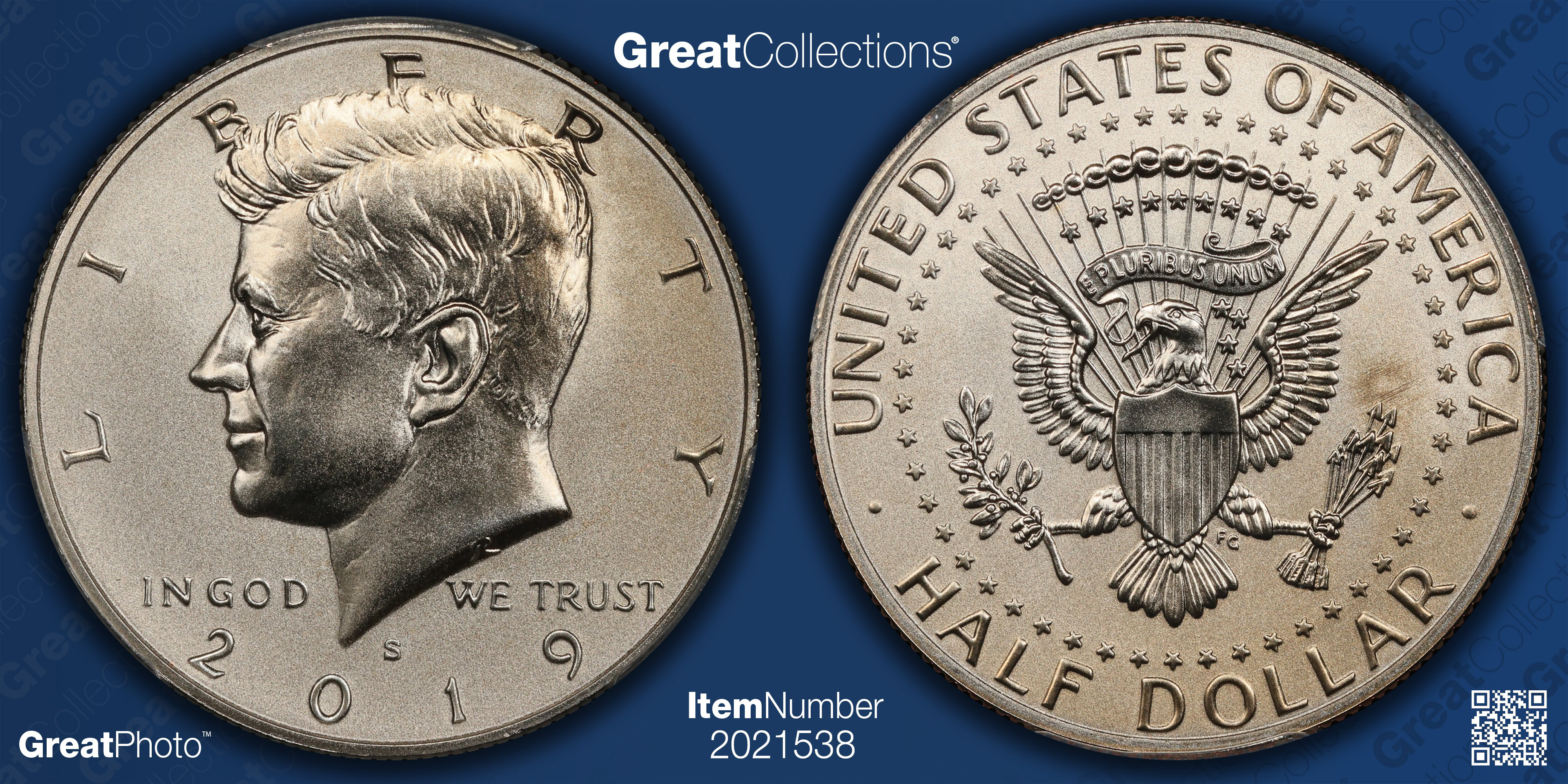 2019-S Kennedy Half Dollar Enhanced Reverse Proof First Strike PCGS ...