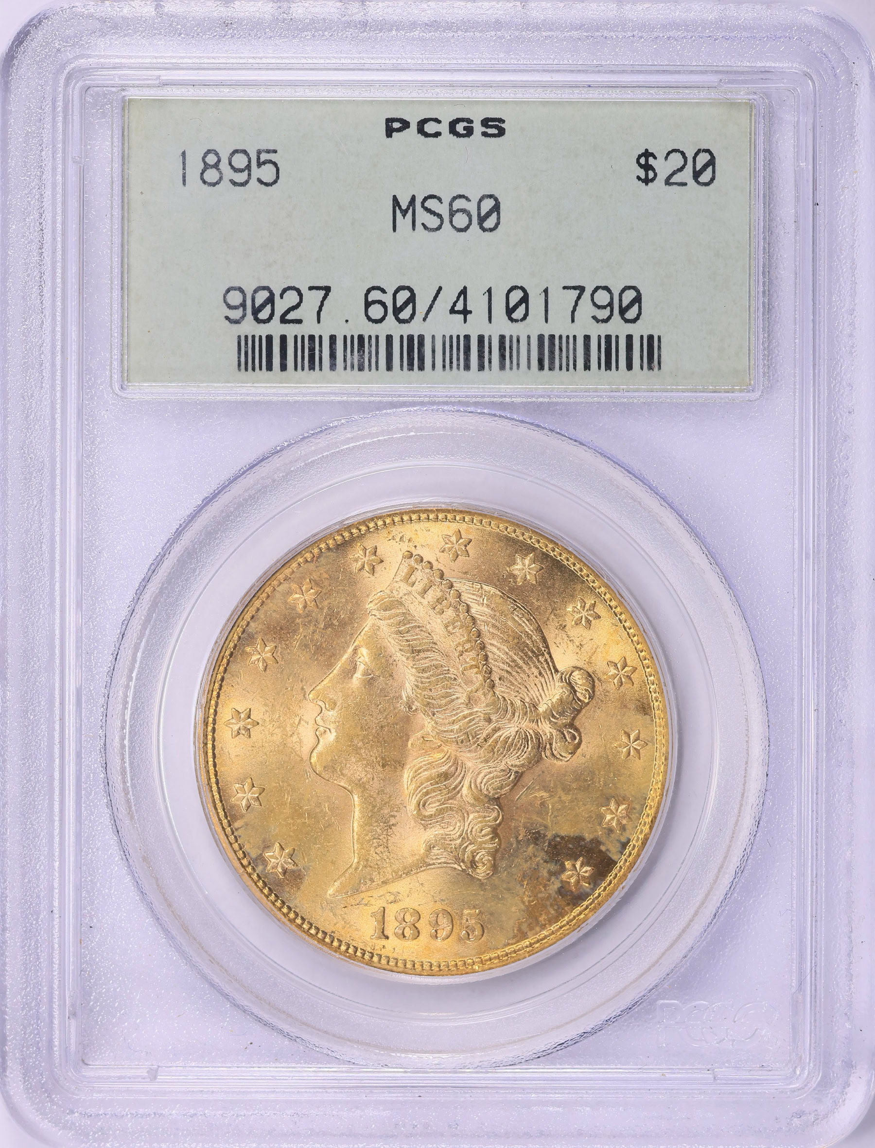 1895 Liberty Gold Double Eagle PCGS MS-60 OGH (Item 2021553 ...