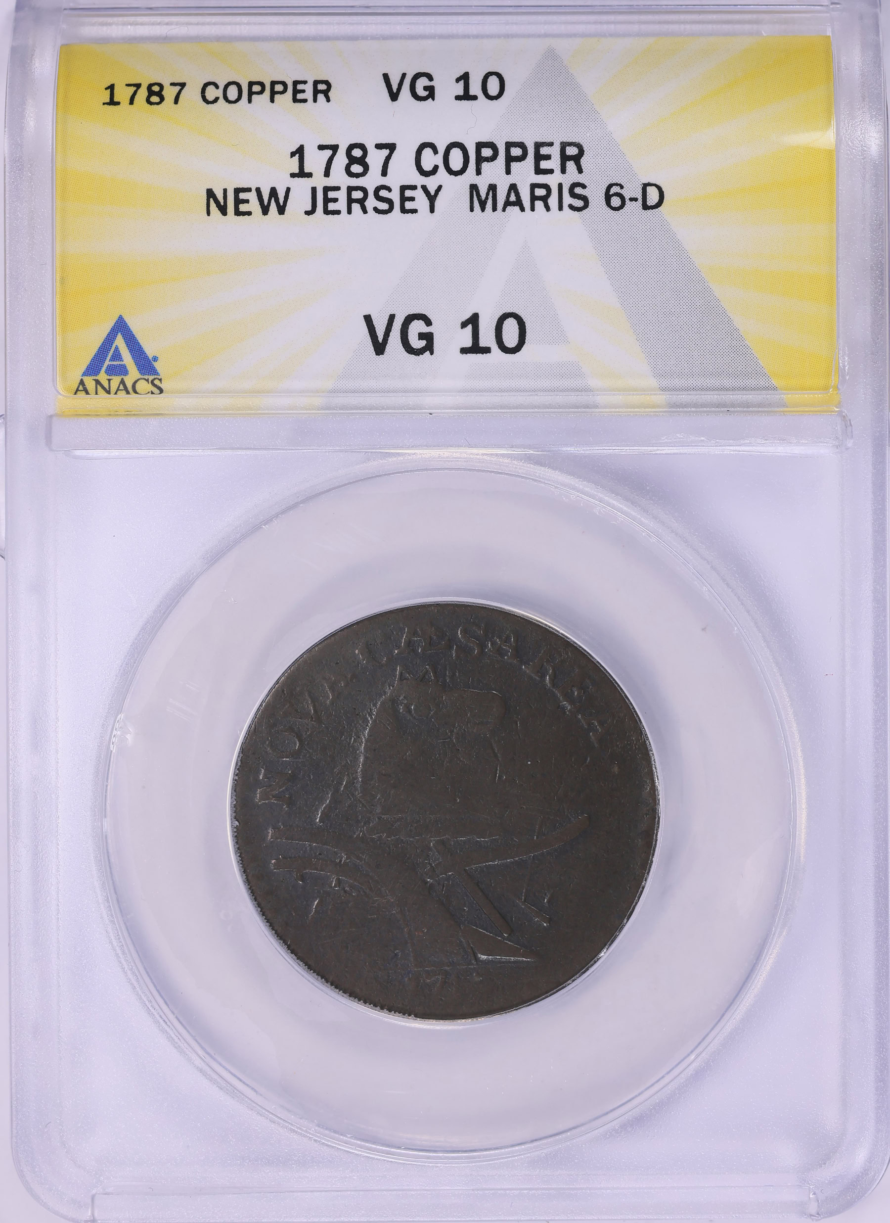 1787 NJ New Jersey Copper Maris 6-D ANACS VG-10 BN (Item 2021628 ...