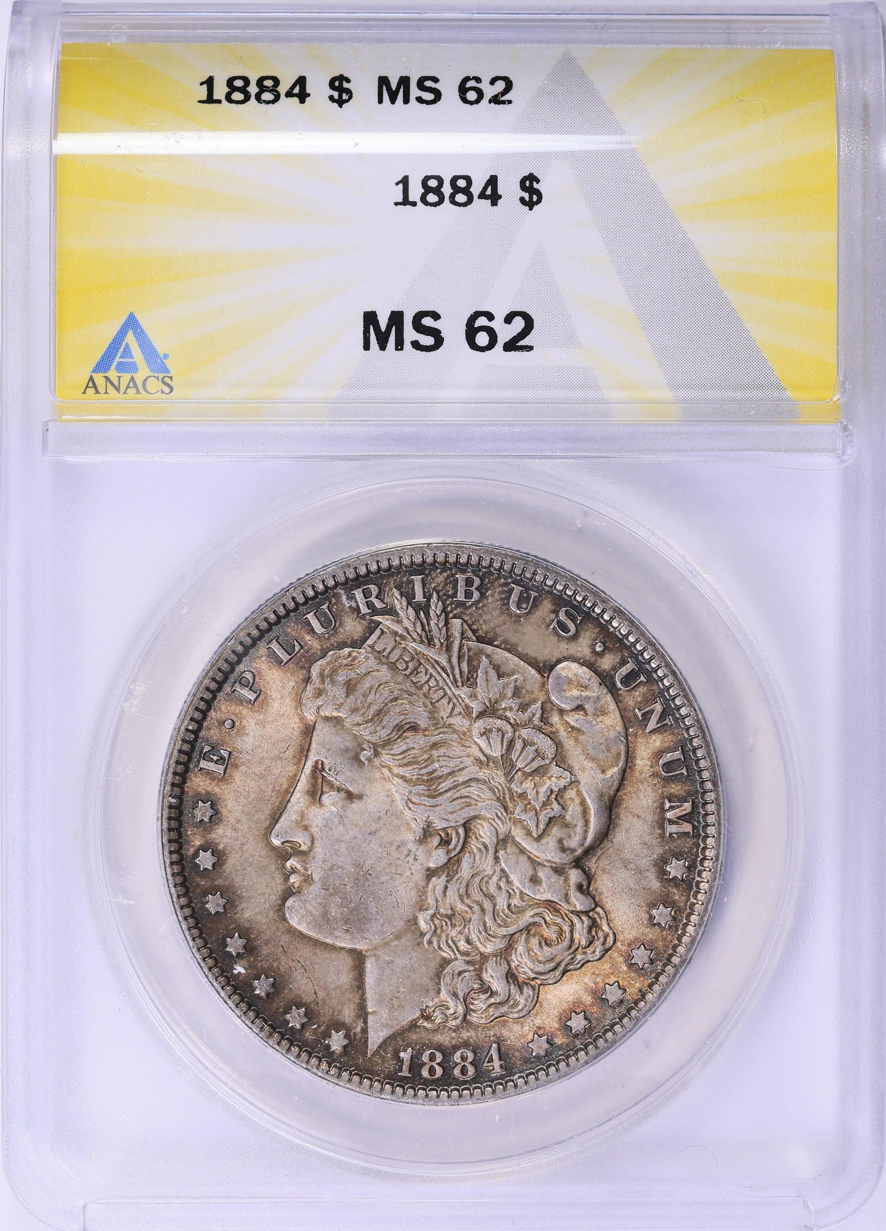 1884 Morgan Silver Dollar ANACS MS-62 (Toned) (Item 2021643 ...