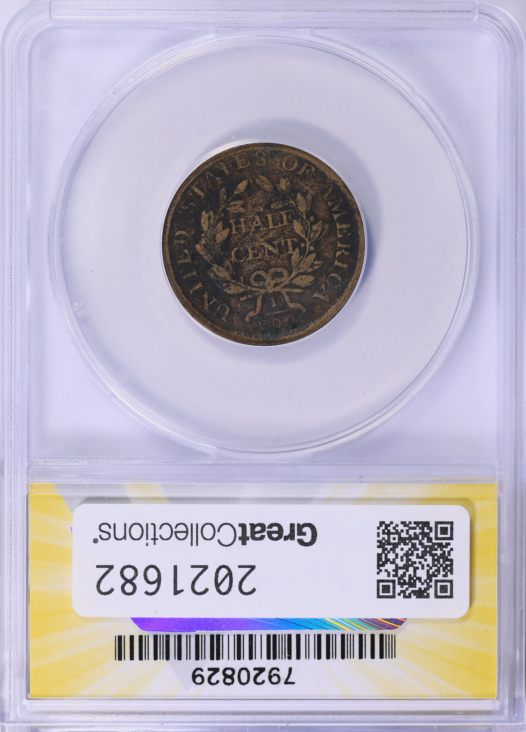 1807 Draped Bust Half Cent Cohen 1 ANACS G-06 Details (Item 2021682 ...