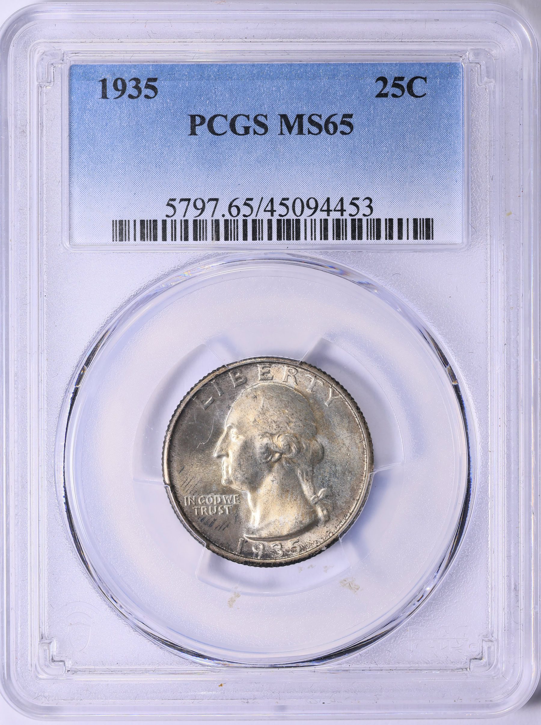 1935 Washington Quarter PCGS MS-65 (Item 2021881) | GreatCollections ...