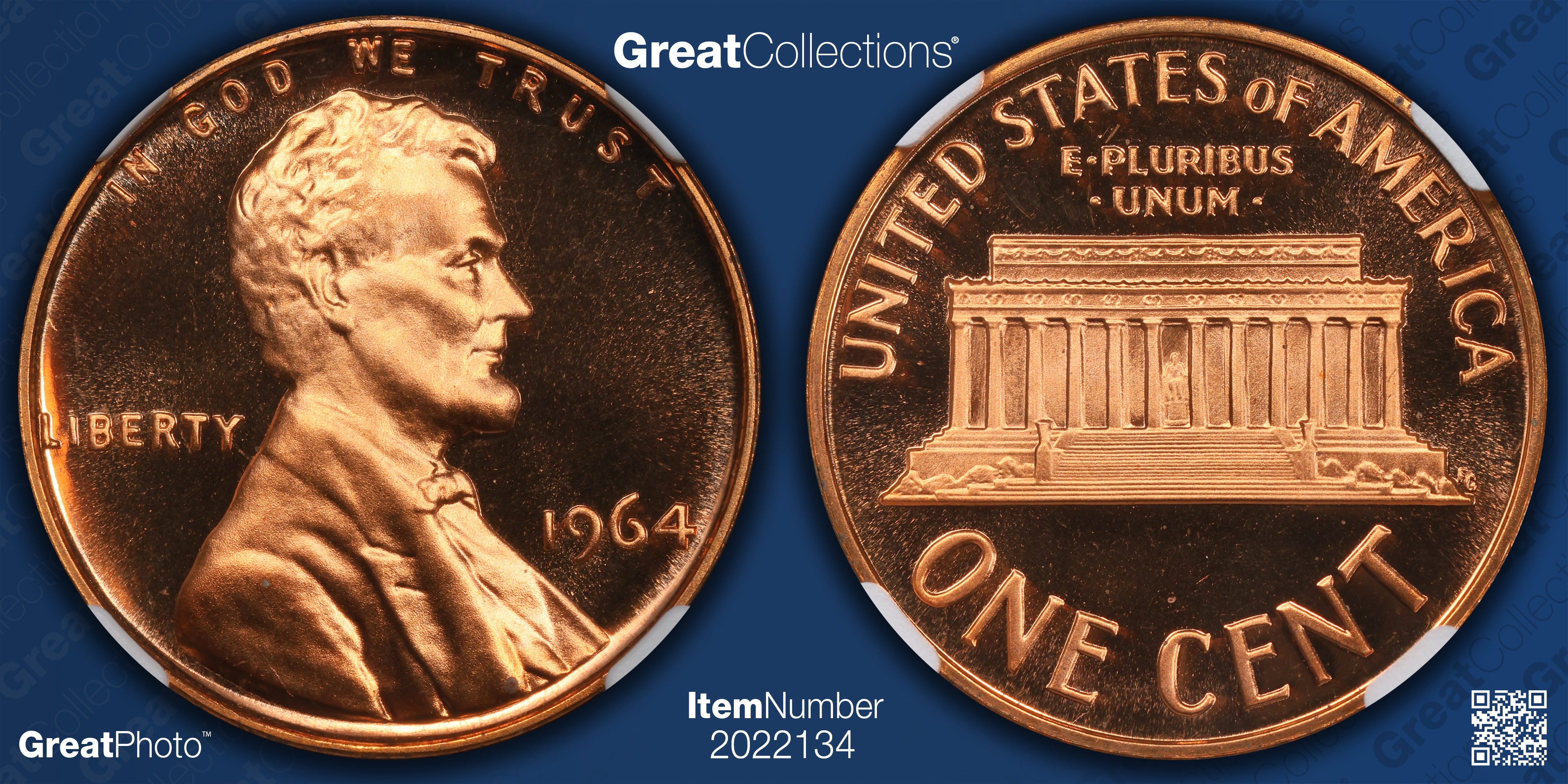 1964 Lincoln Cent NGC Proof-69 RD CAMEO (Item 2022134 ...