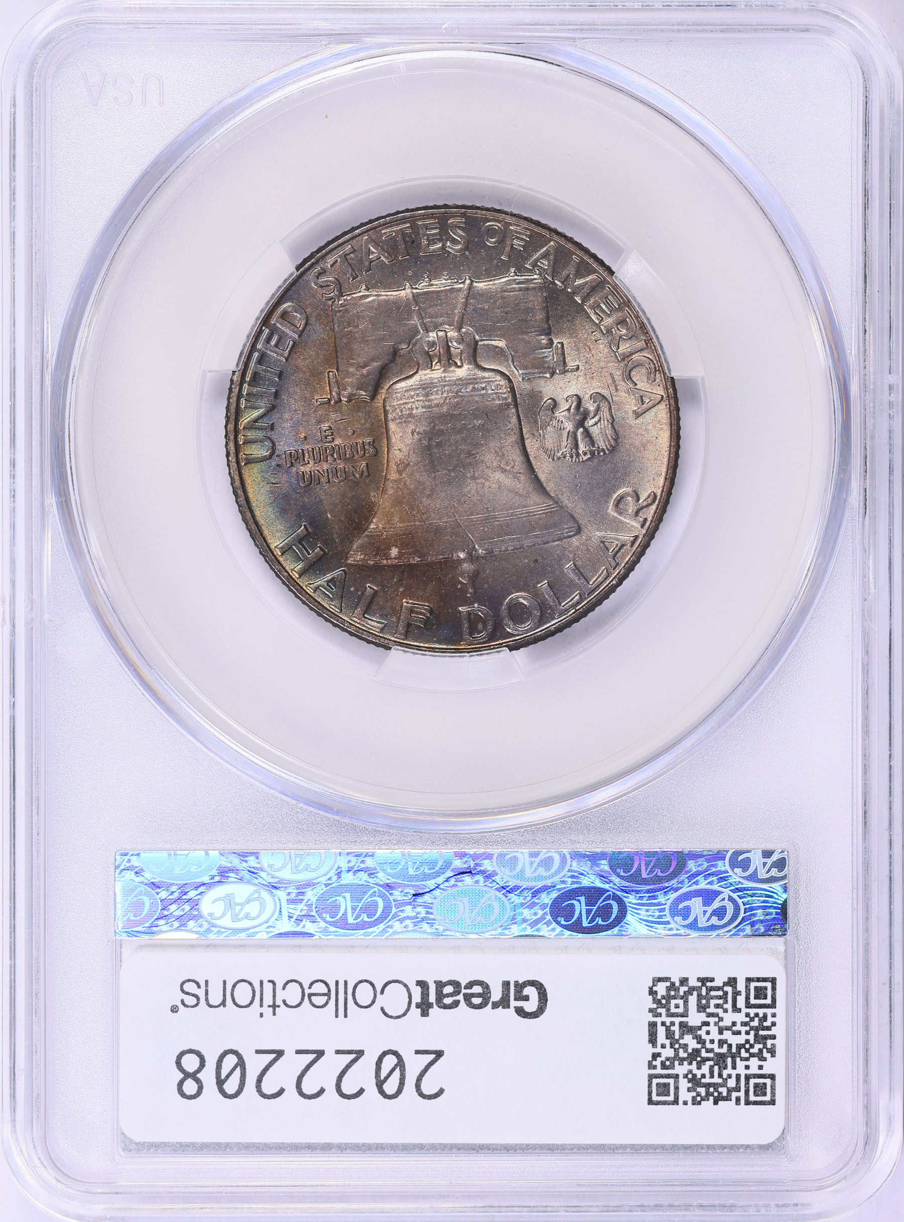 1955 Franklin Half Dollar CACG MS-65 FBL (Toned) (Item 2022208 ...