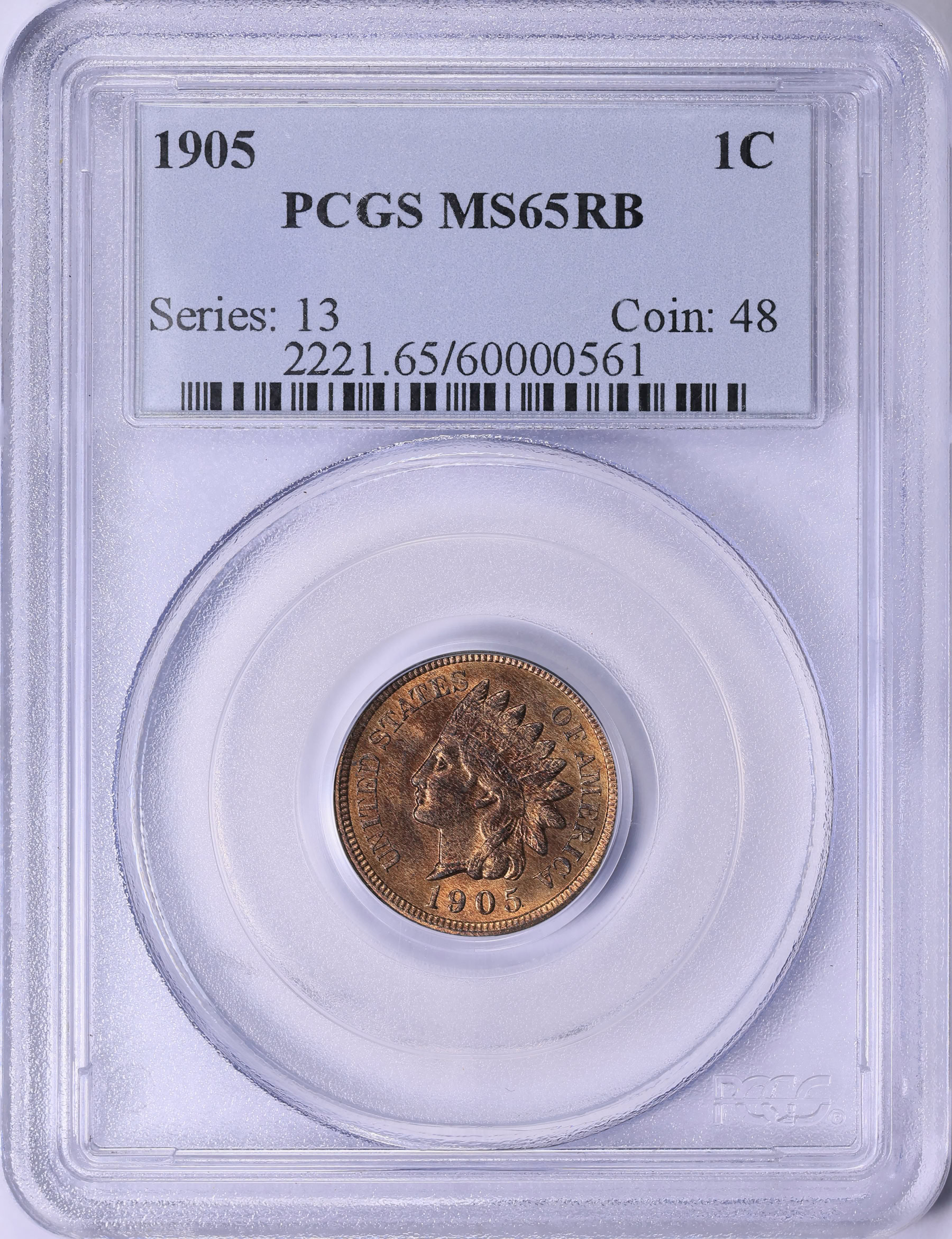 1905 Indian Cent PCGS MS-65 RB (Item 2022352) | GreatCollections Coin ...