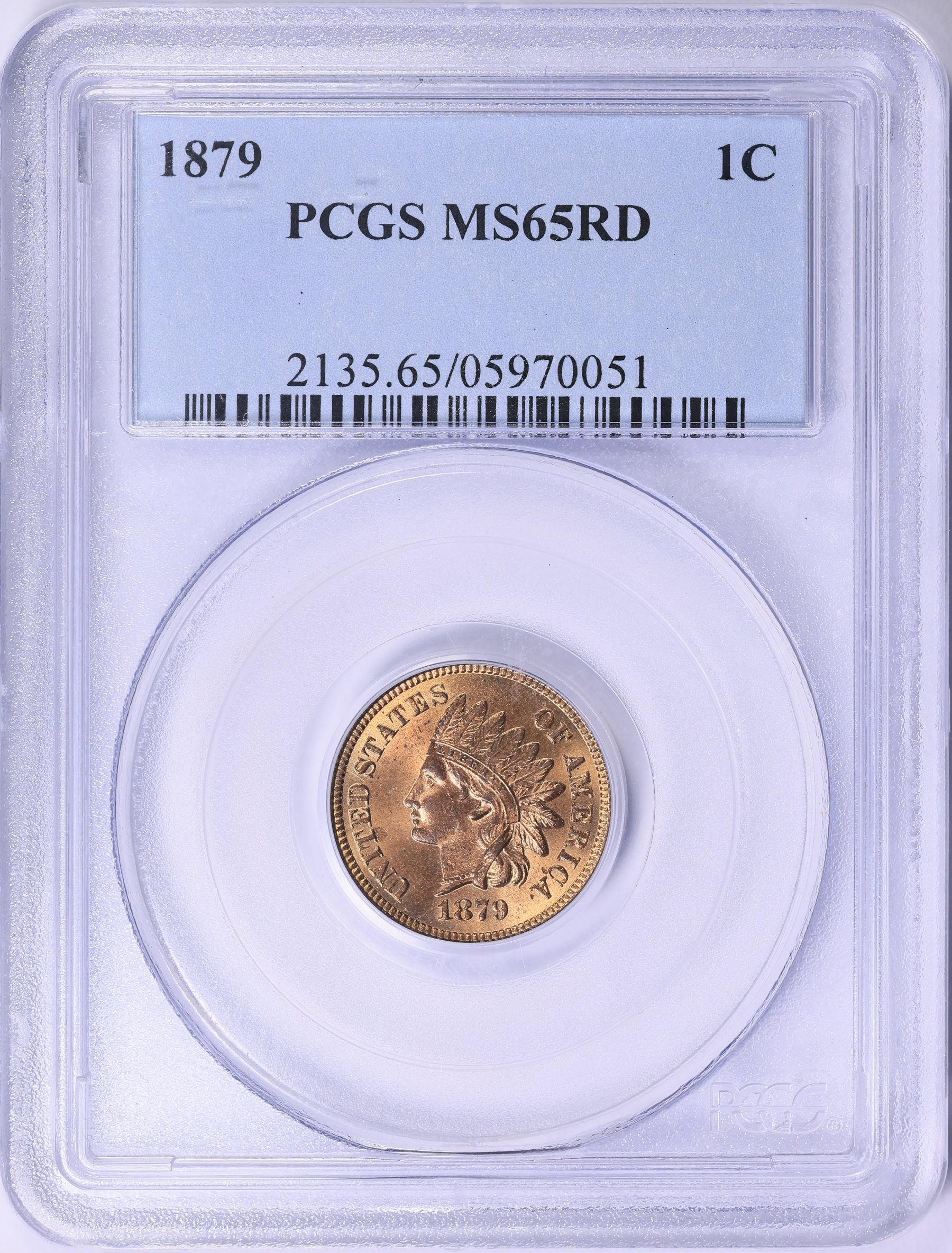 1879 Indian Cent PCGS MS-65 RD (Item 2022624) | GreatCollections Coin ...