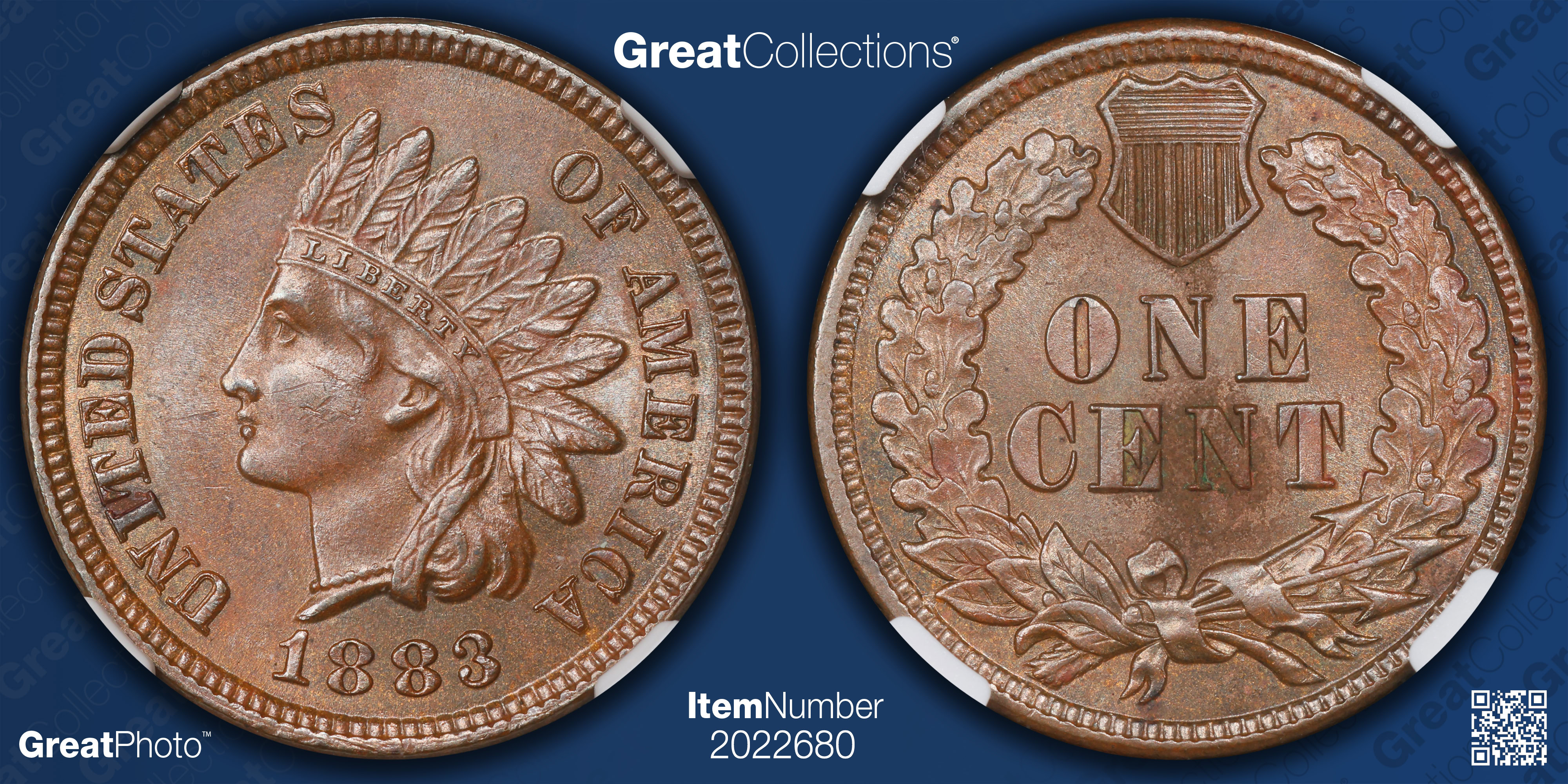 1883 Indian Cent NGC MS-63 BN (Lambert Collection) (Item 2022680 ...