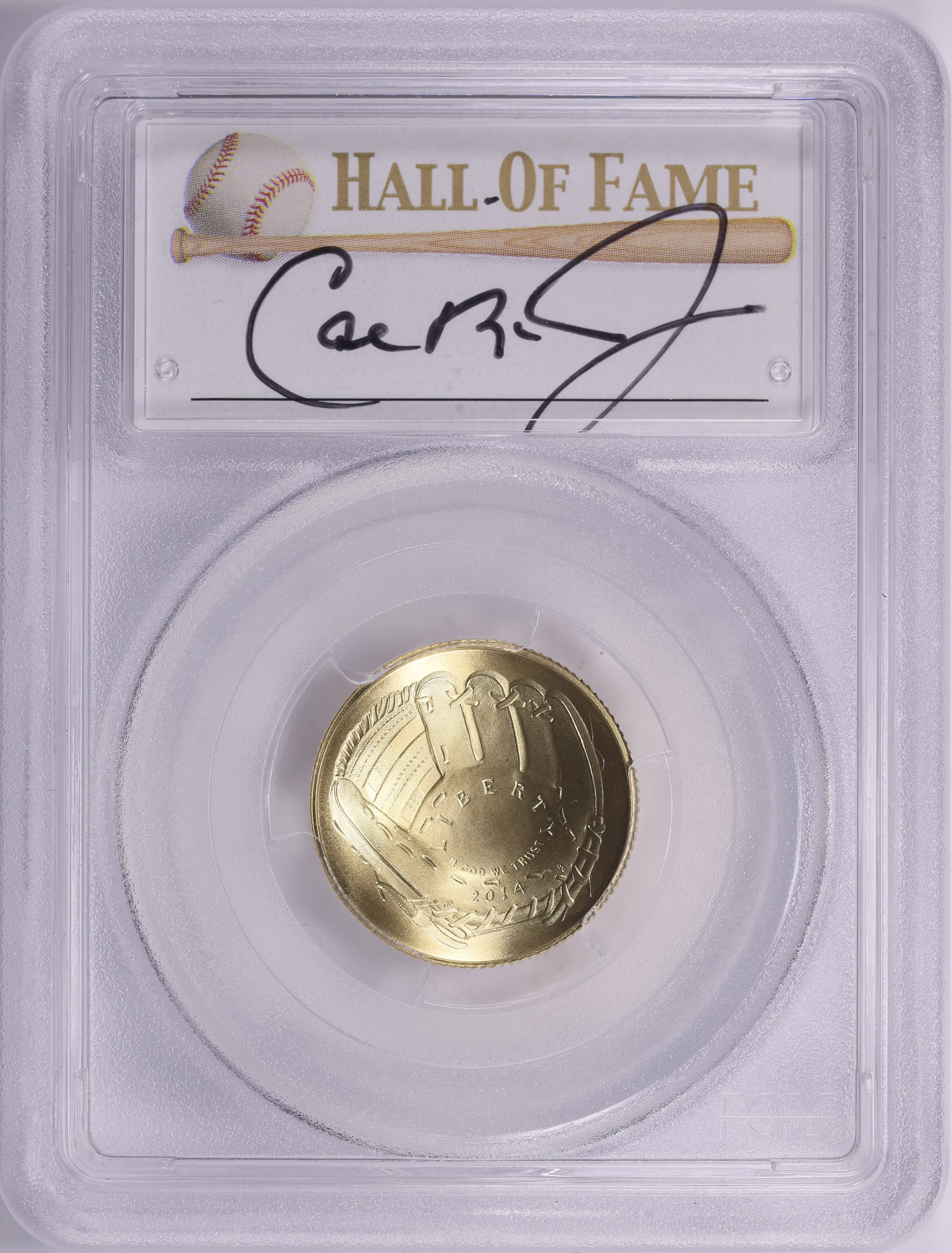2014-W Baseball Hall of Fame Gold $5 PCGS MS-70 (Cal Ripken Jr Signed ...