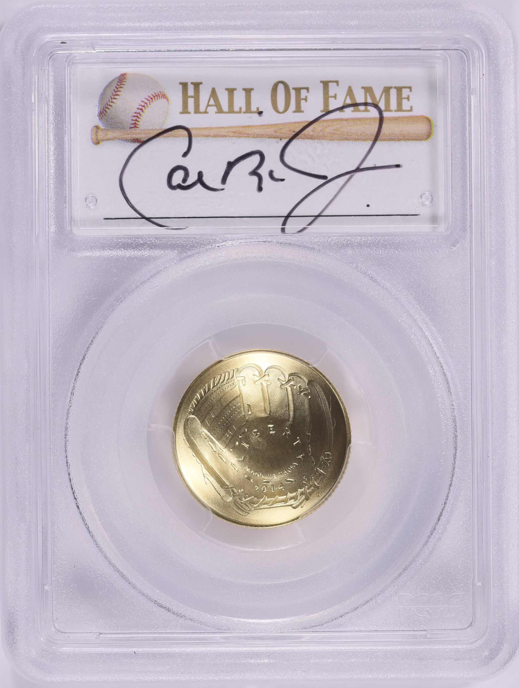 2014-W Baseball Hall of Fame Gold $5 PCGS MS-70 (Cal Ripken Jr Signed ...