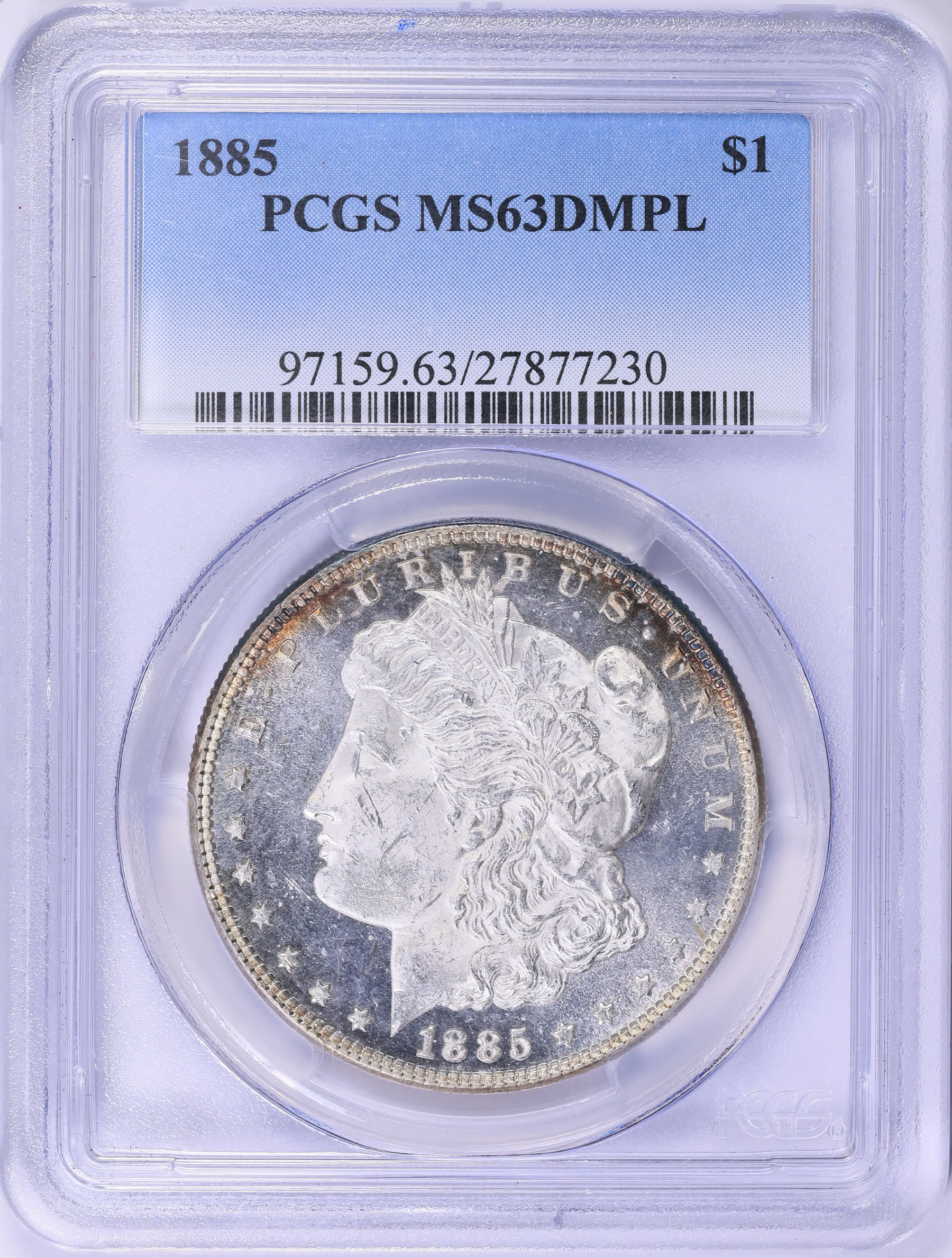 1885 Morgan Silver Dollar PCGS MS-63 DMPL (Toned) (Item 2022922 ...