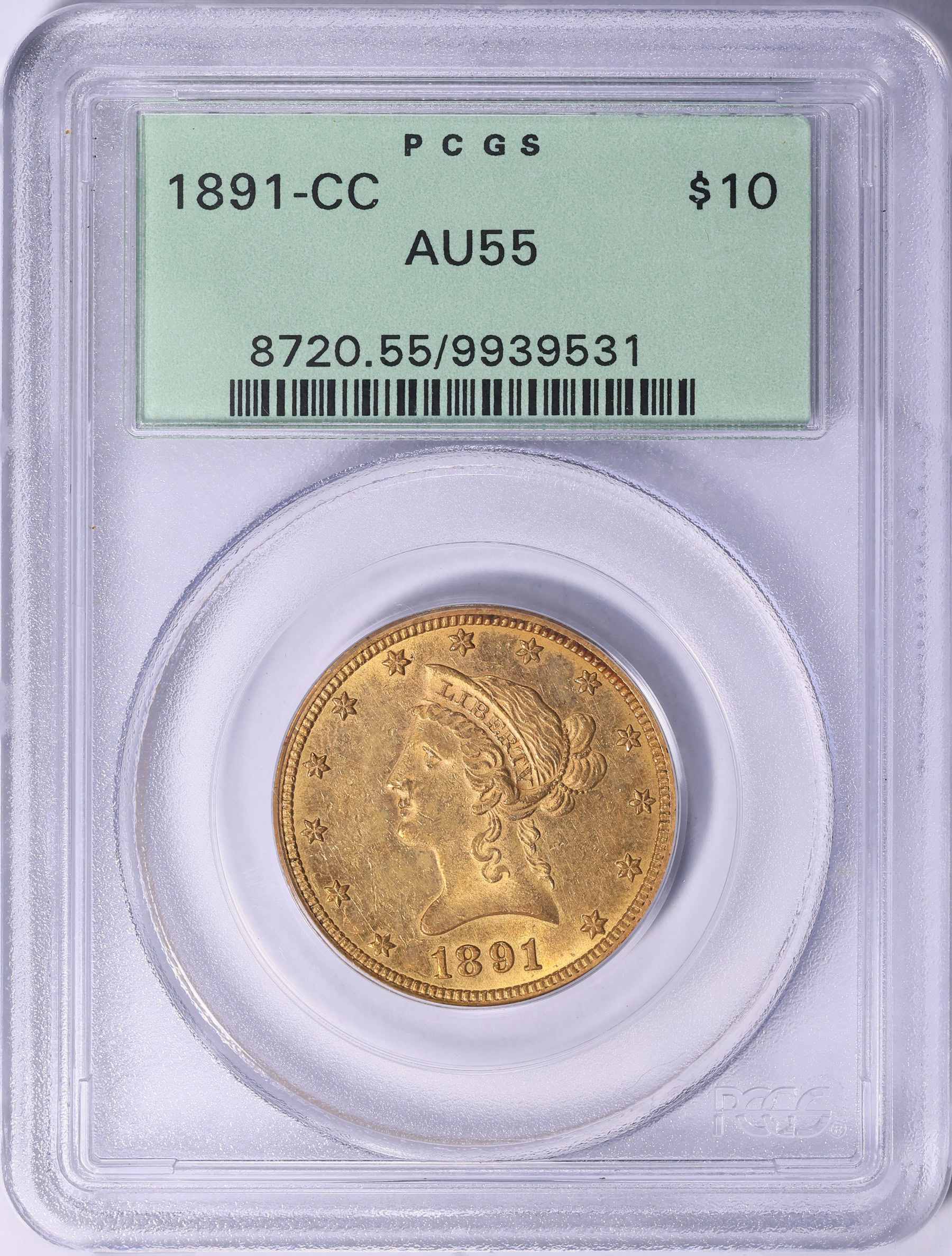 1891-CC Liberty Gold Eagle PCGS AU-55 OGH (Item 2022970 ...