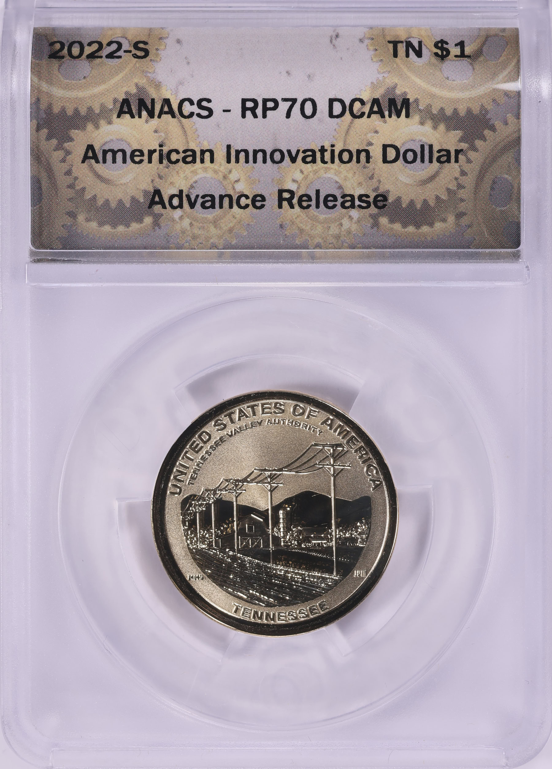 2022-S Innovation Dollar Tennessee TVA Advanced Release ANACS Proof-70 ...