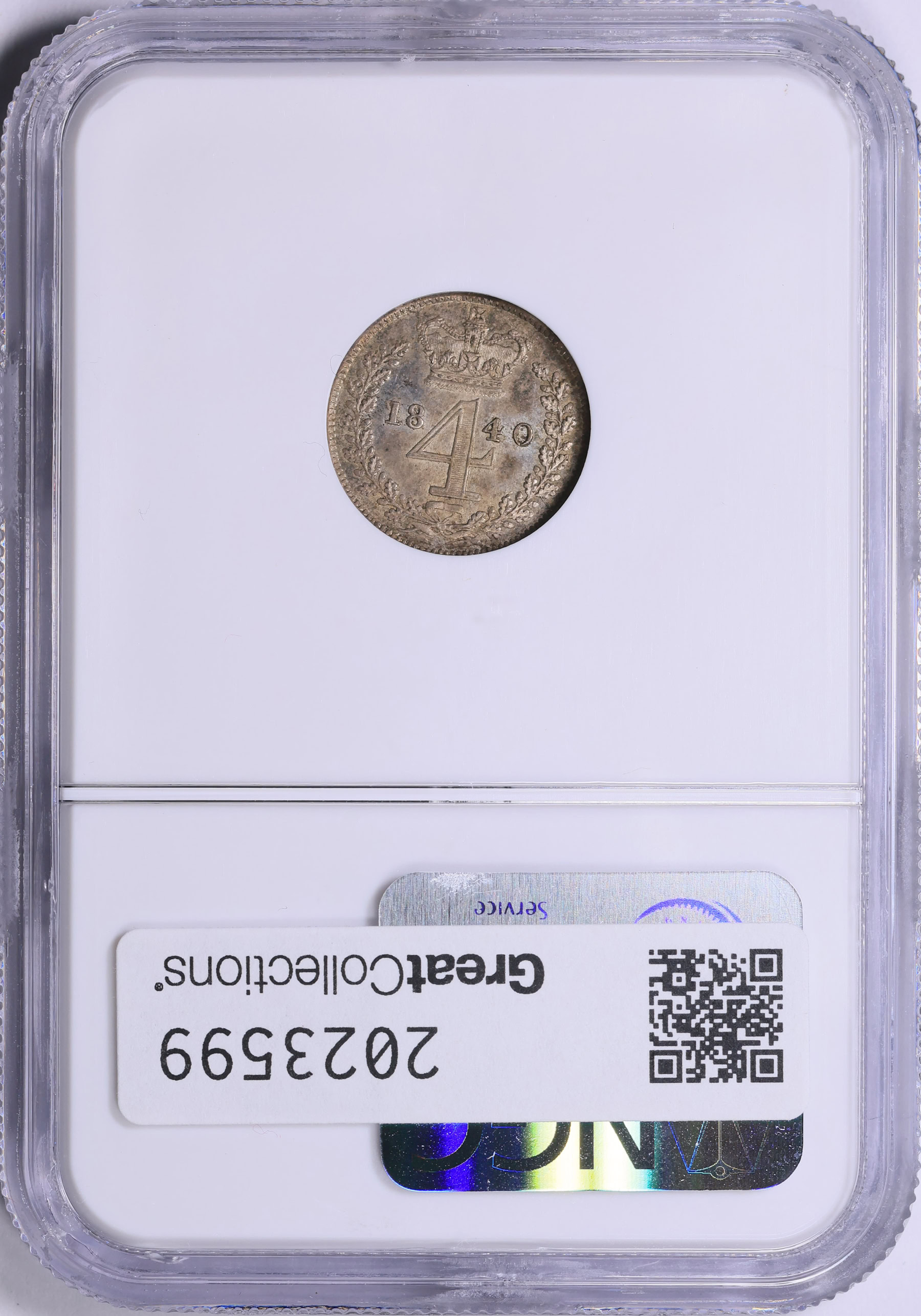 Great Britain 1840 Silver Maundy 4 Pence KM-732 NGC MS-63 (Toned) (Item ...