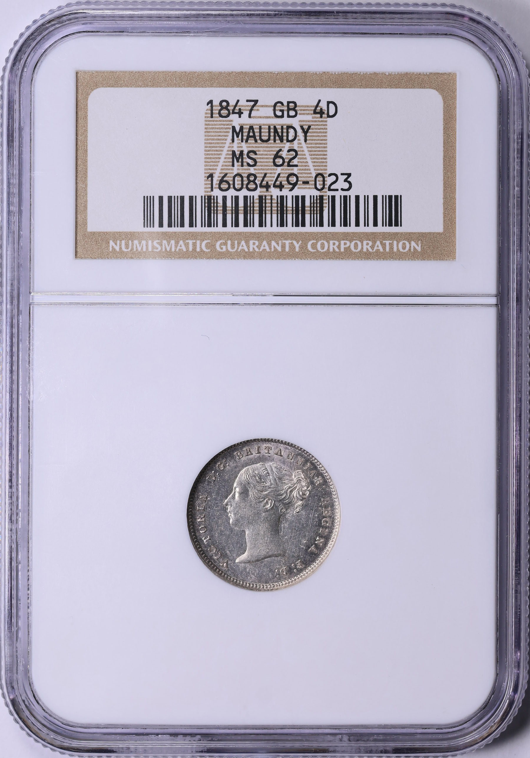 Great Britain 1847 Silver Maundy 4 Pence KM-732 NGC MS-62 (Item 2023609 ...