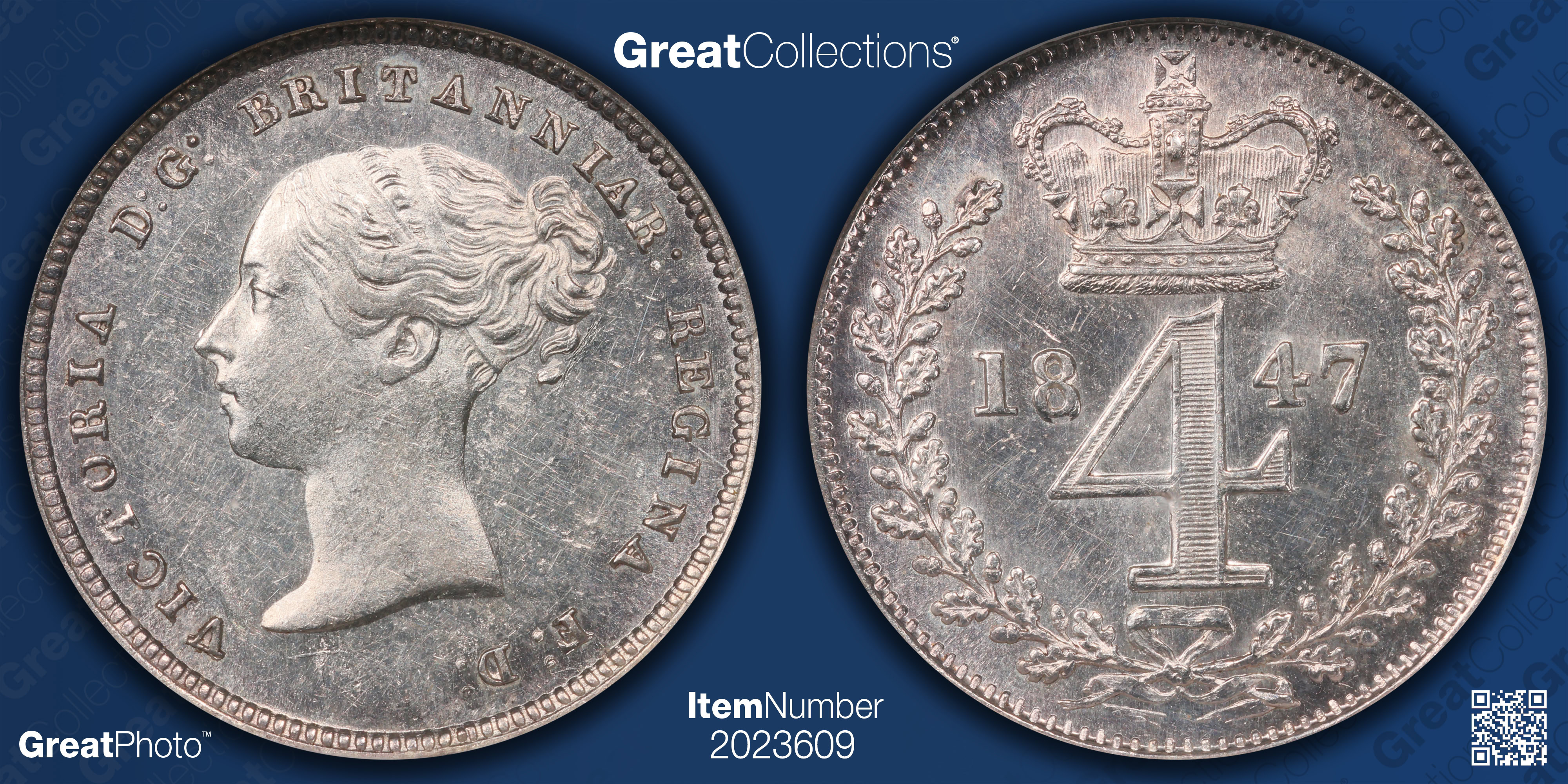 Great Britain 1847 Silver Maundy 4 Pence KM-732 NGC MS-62 (Item 2023609 ...