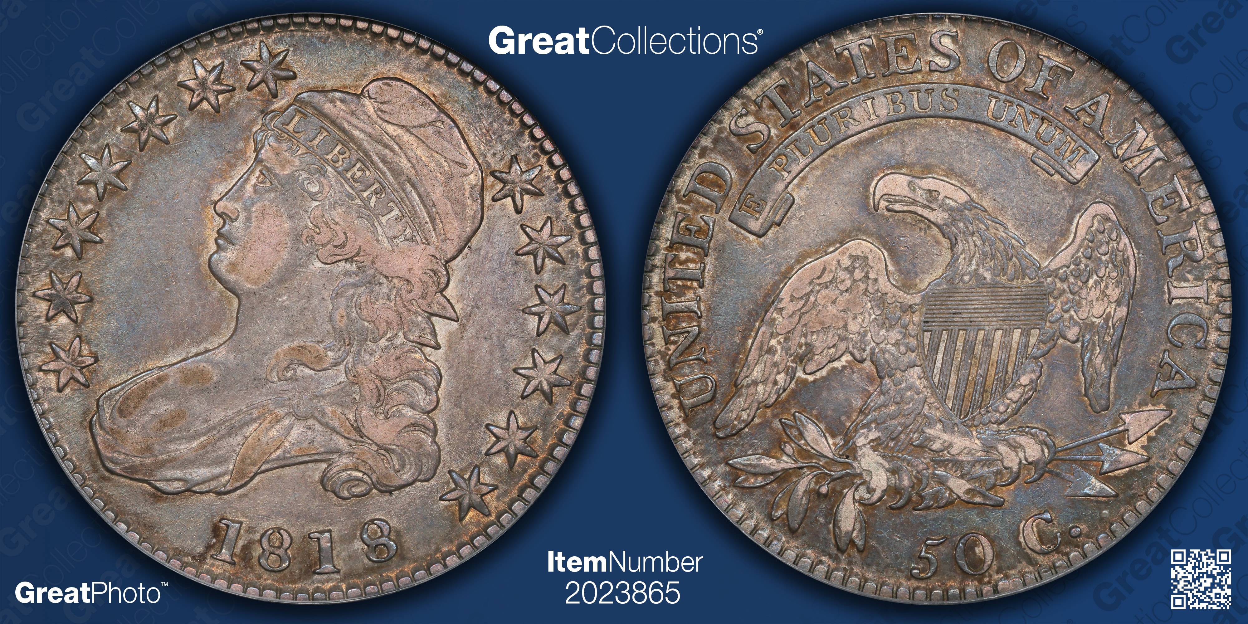 1818 Capped Bust Half Dollar PCGS XF-40 (Item 2023865 ...