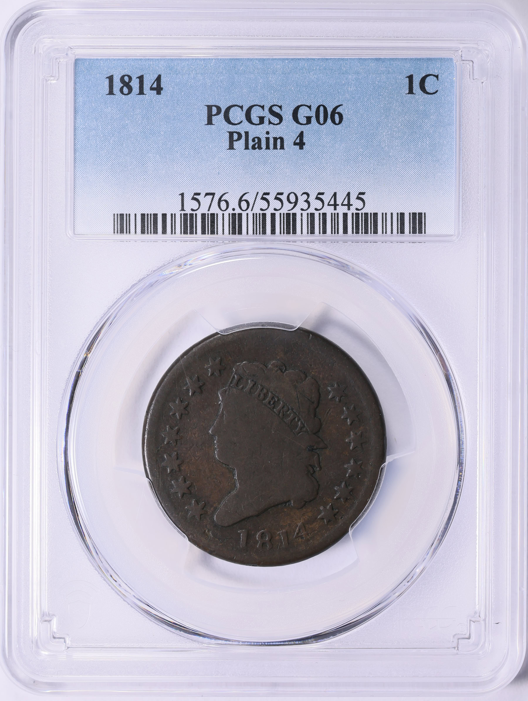 1814 Classic Cent Plain 4 PCGS G-06 BN (Item 2024039 ...
