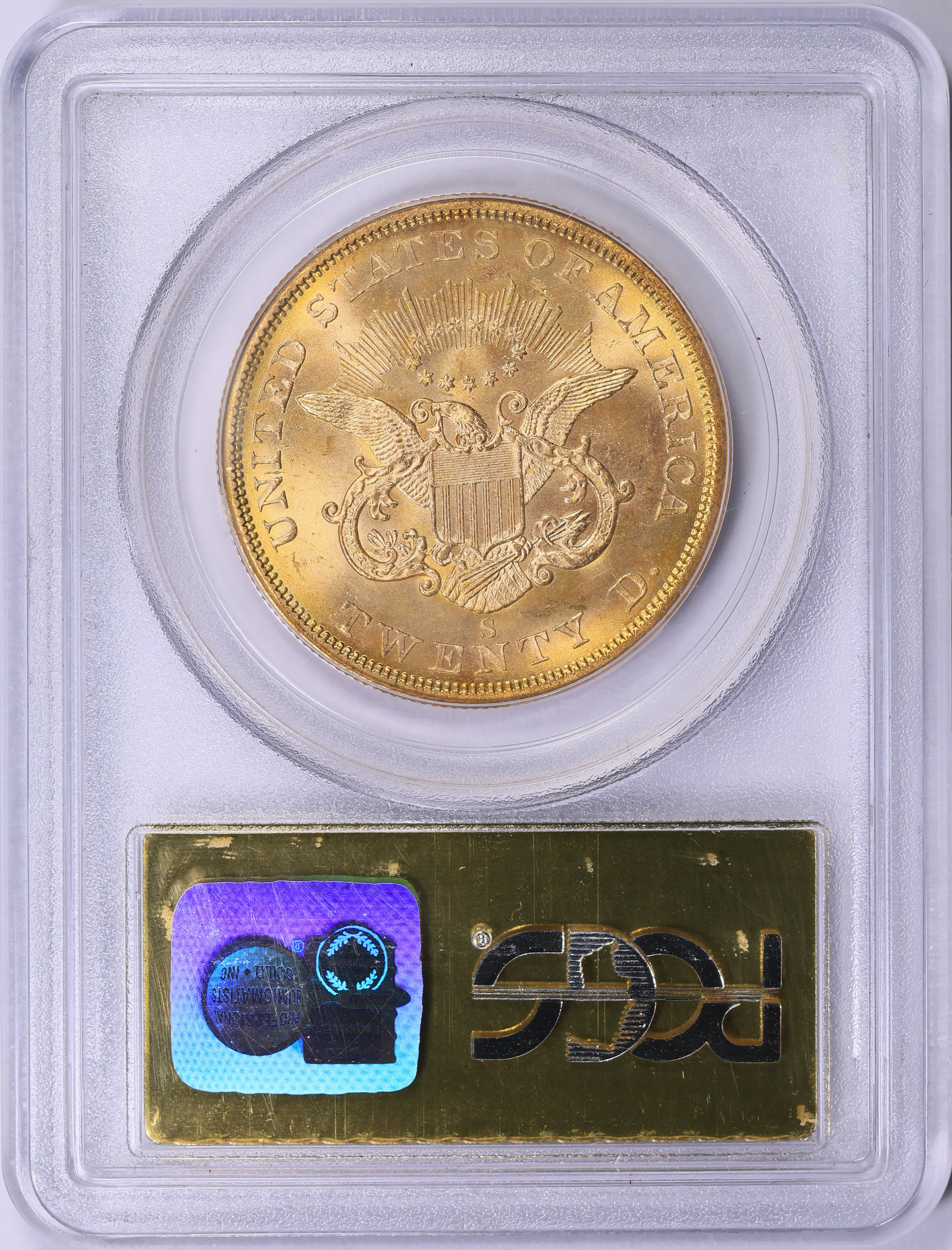 1857-S Liberty Gold Double Eagle 20A Spiked Shield Shipwreck S. S ...