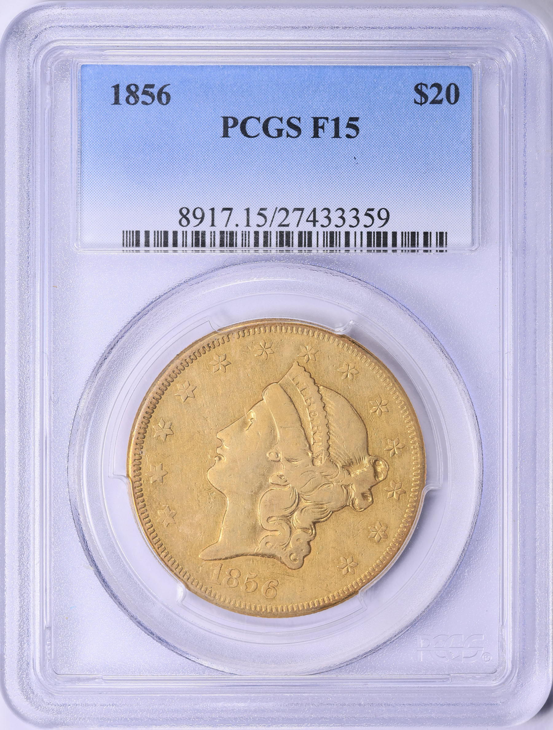 1856 Liberty Gold Double Eagle PCGS F-15 (Item 2026140 ...