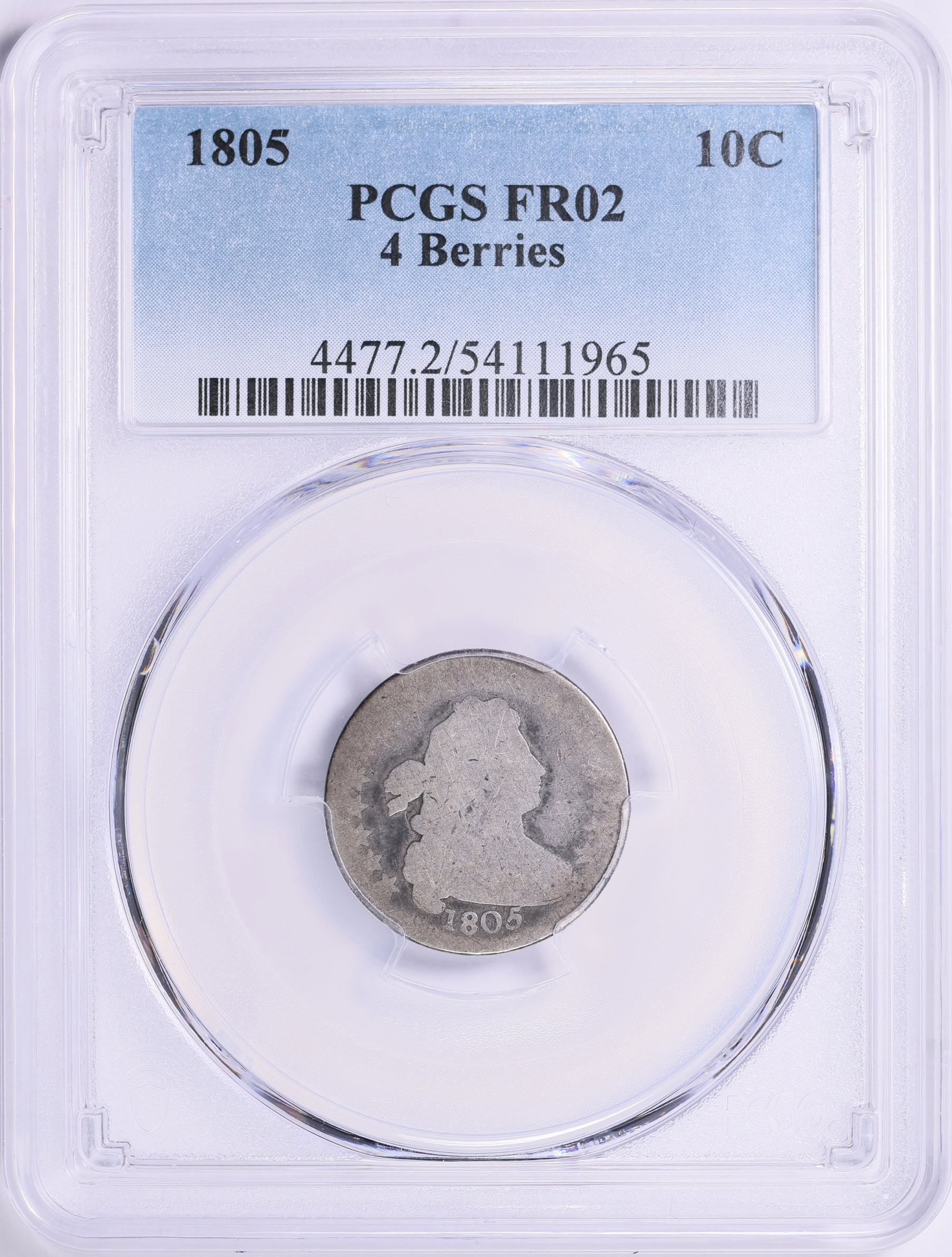 1805 Draped Bust Dime 4 Berries PCGS FR-02 (Item 2026411 ...